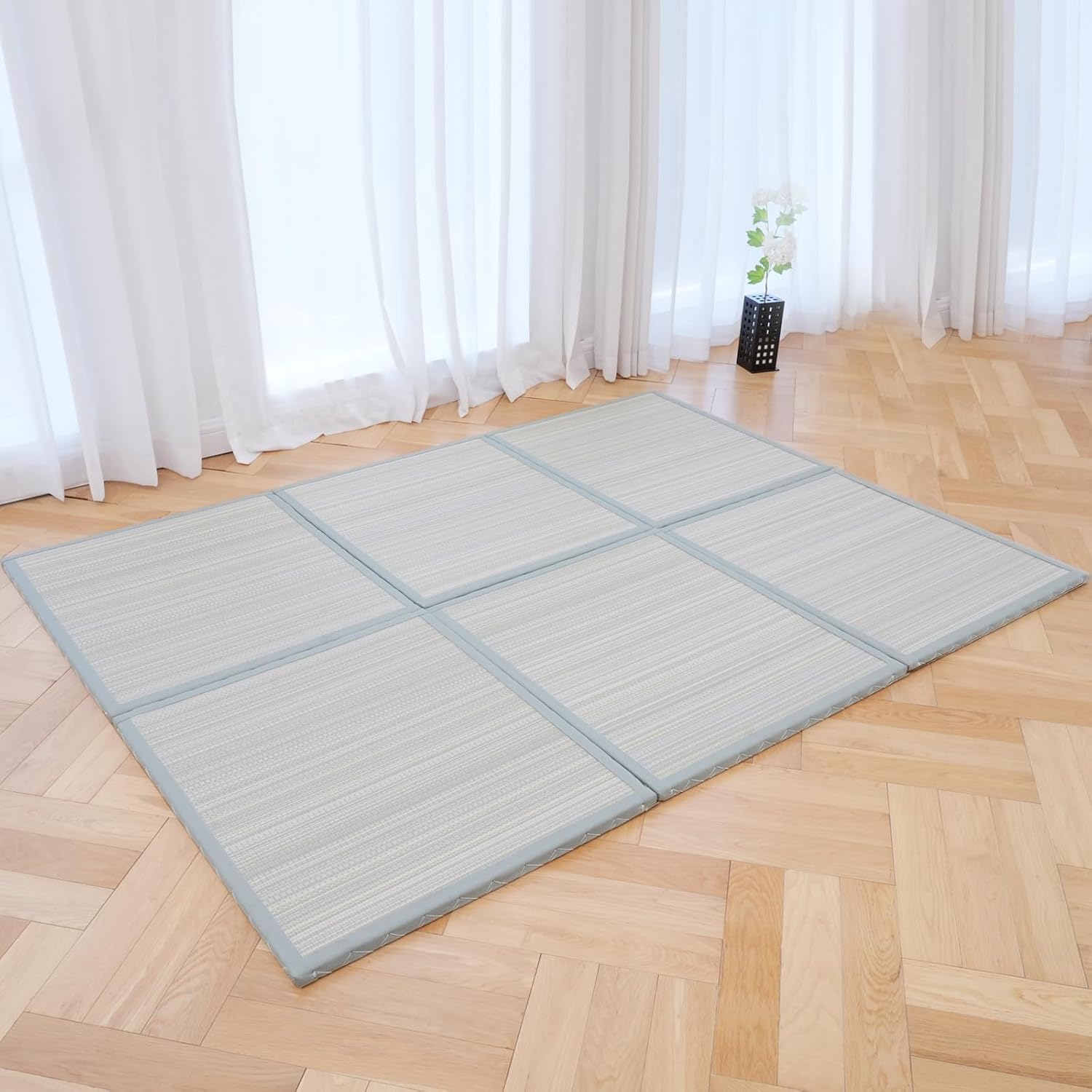 Amazon.com: ZonLi Japanese Tatami Mat, Foldable Floor Sleeping Pad ...