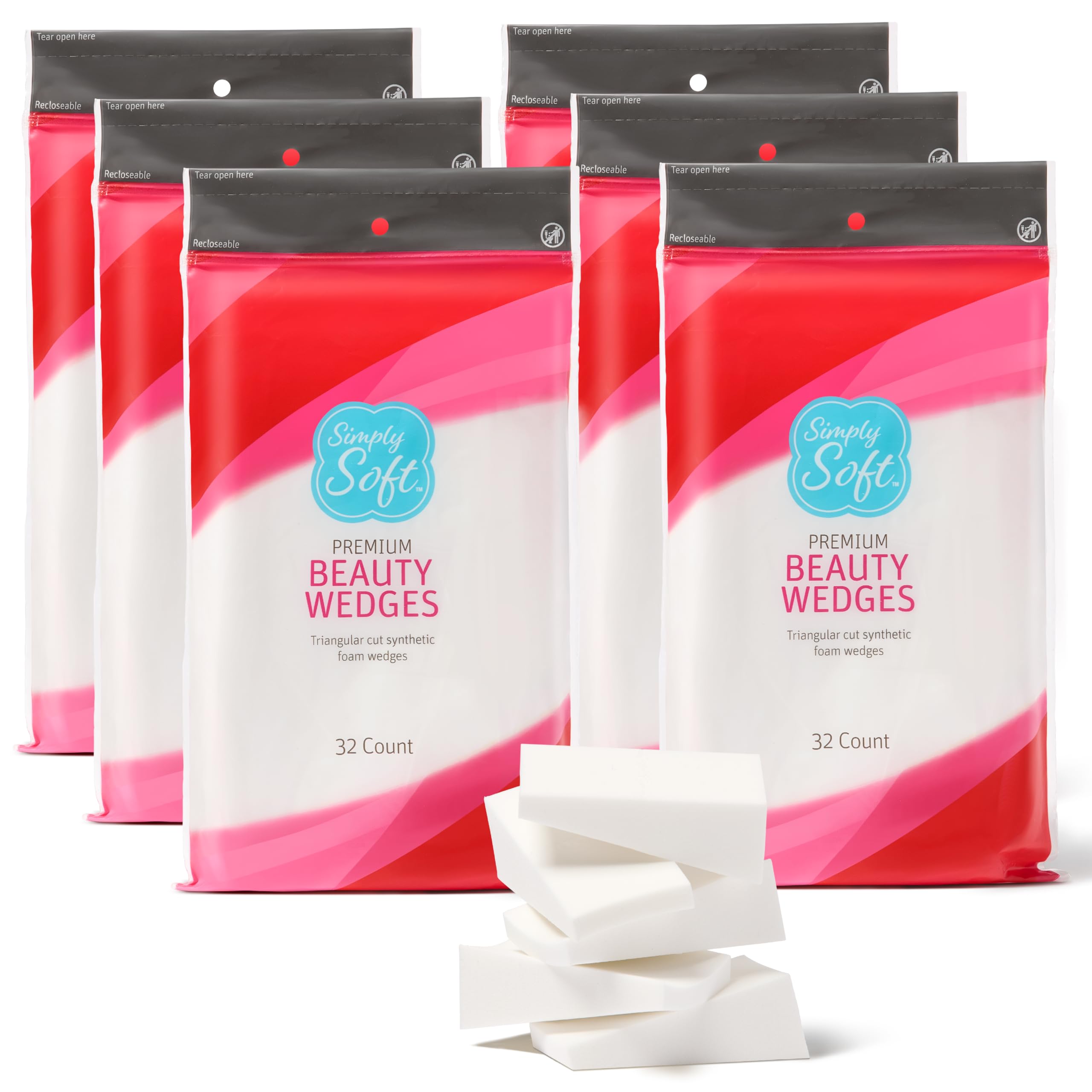 Amazon.com : Simply Soft Premium Beauty Wedges, 192 Count, Blend ...
