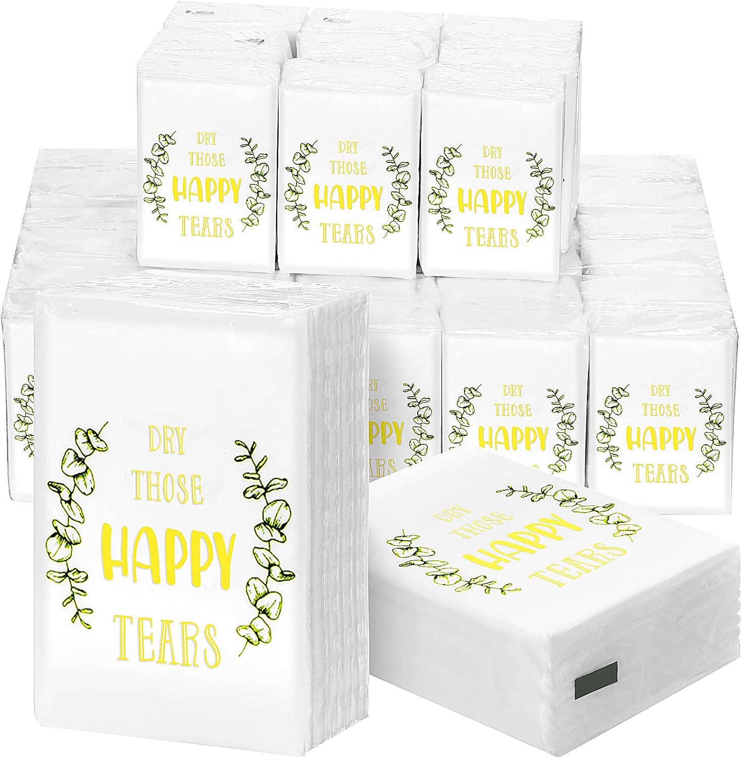Amazon.com: 100 Packs Wedding Facial Tissues Dry Those Happy Tears ...