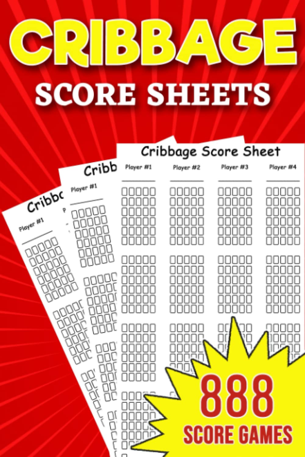 Cribbage Score Sheets: 888 Large Score Pads for Scorekeeping – Cribbage ...