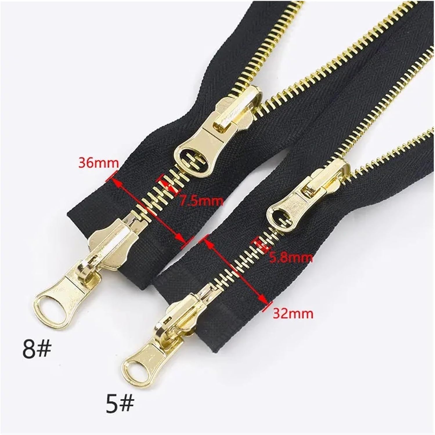 Generic Double-Slider Metal Zippers Rotary Reversible Zipper ...