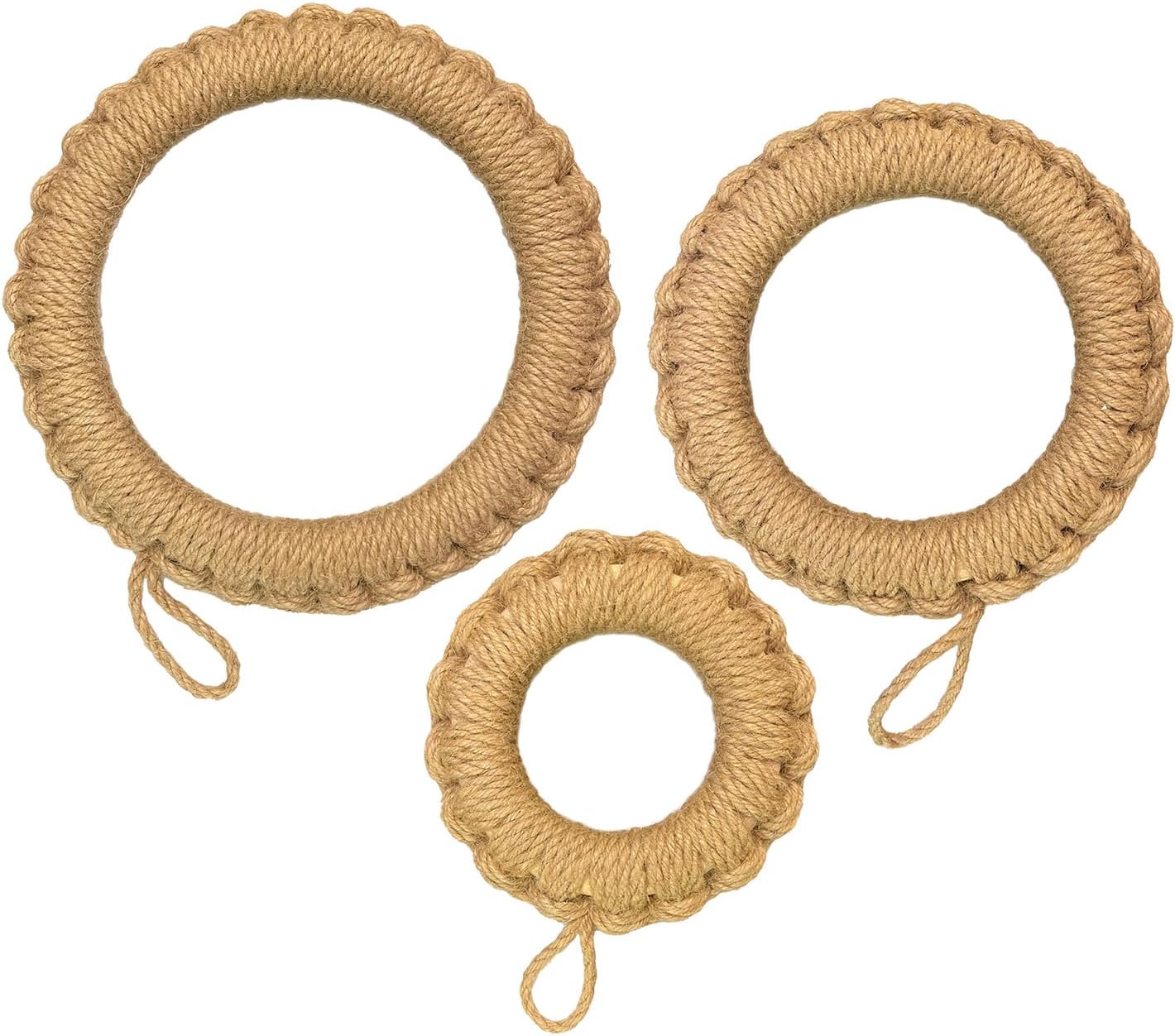 Amazon.com: Creative Co-Op Round Woven Jute Trivet with Loop, Natural ...