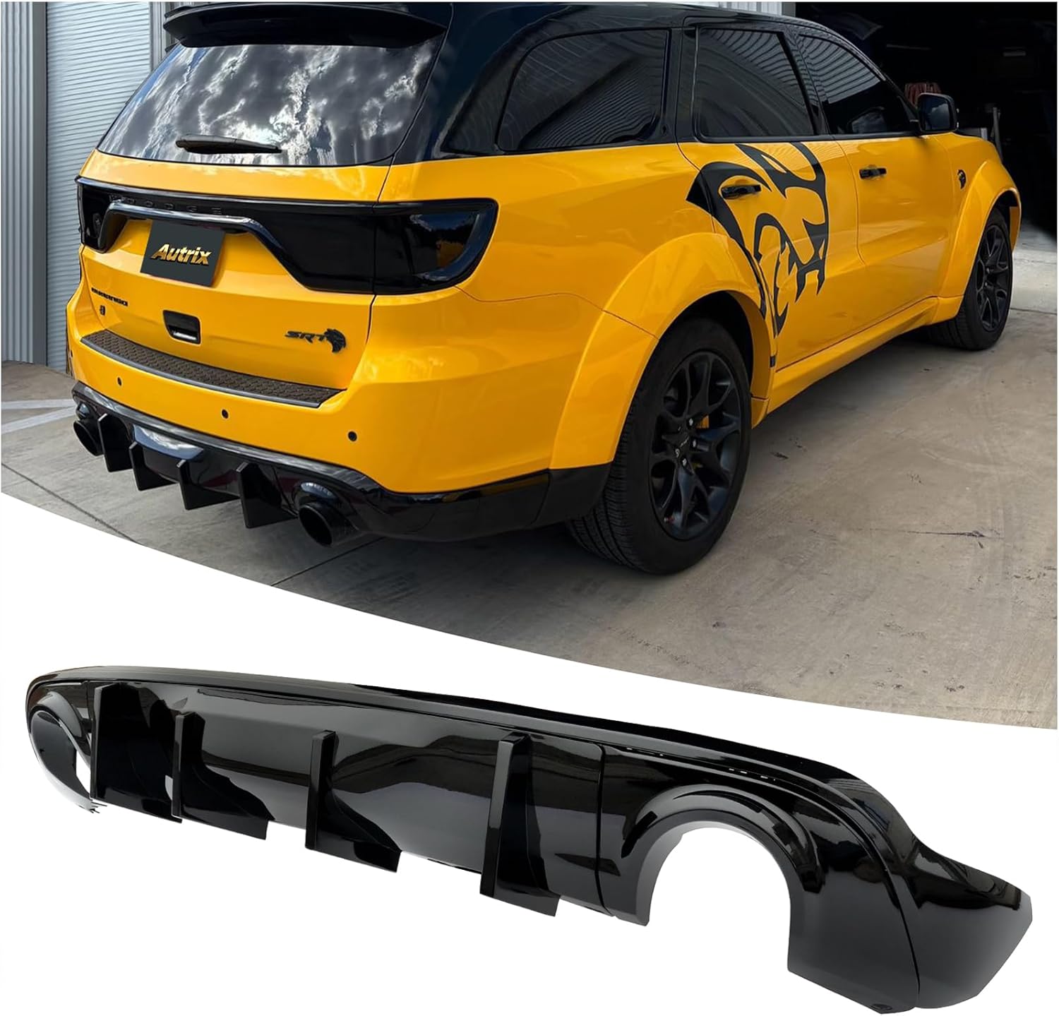 Amazon.com: Autrix Rear Bumper Diffuser for 2011-2025 Dodge Durango RT ...