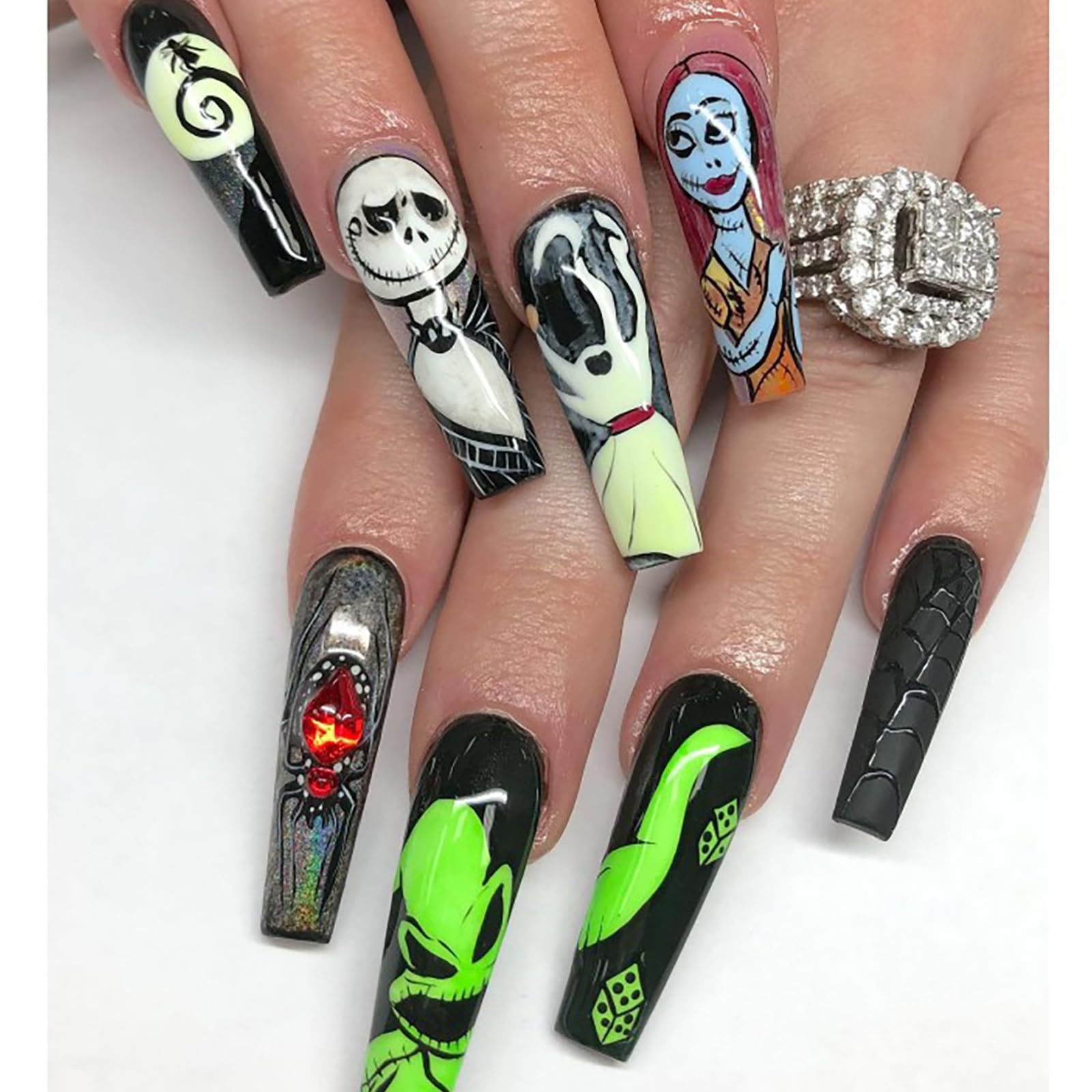 Oogie Boogie Nightmare Before Christmas Nails