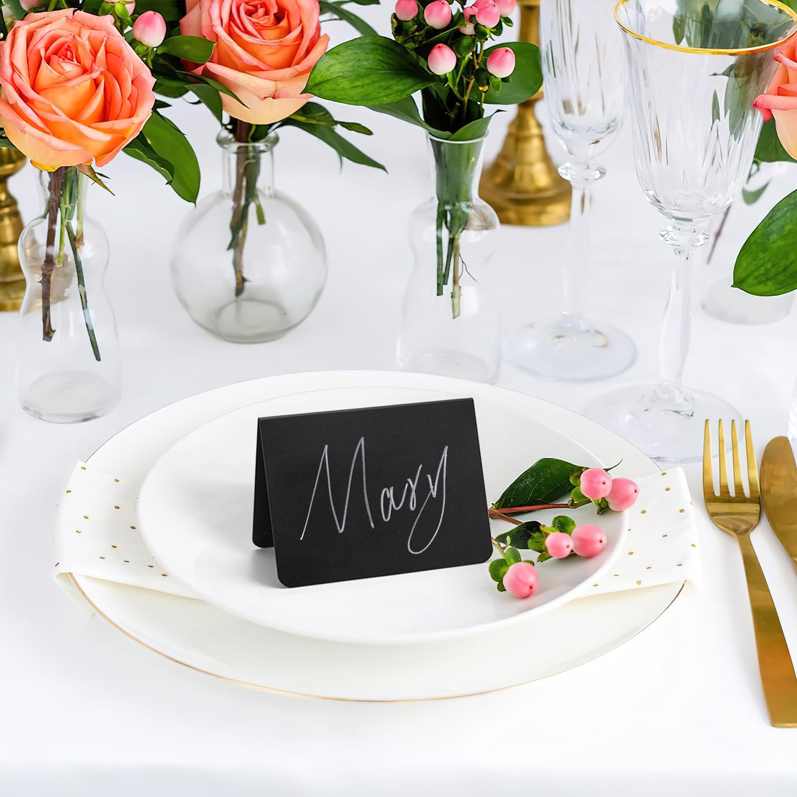 Snapklik.com : 16 Pcs PVC Mini Chalkboard Signs, 28"x39" Tabletop ...