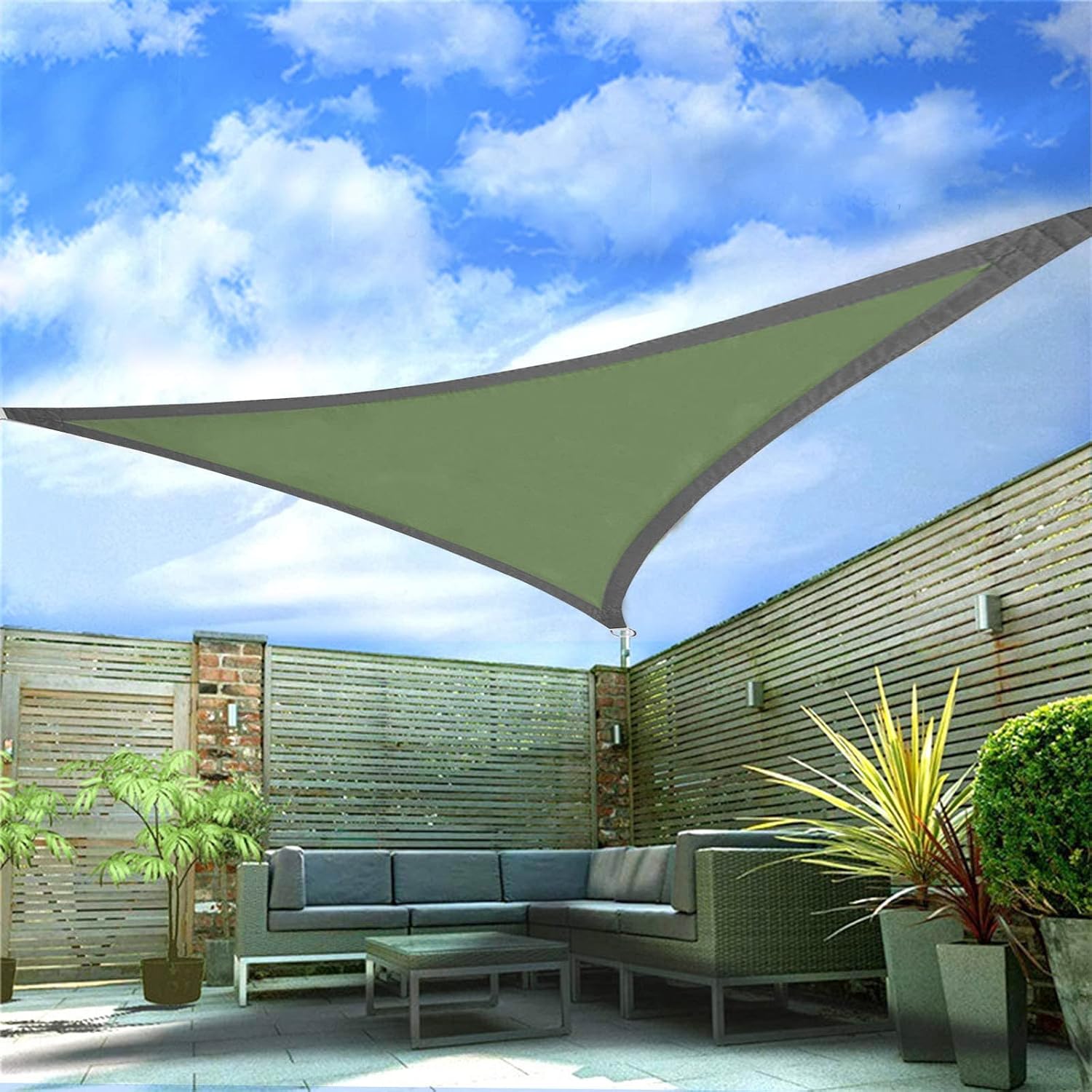 Toldo rectangular de 16 x 16 x 16 x 16 pies, toldo triangular de arena ...