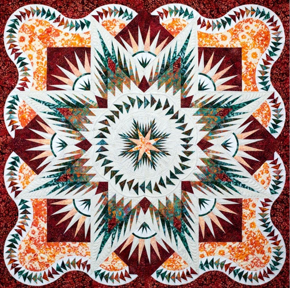 Amazon.com: Quiltworx Arctic Star Wall Pattern, red/Orange : Arts ...