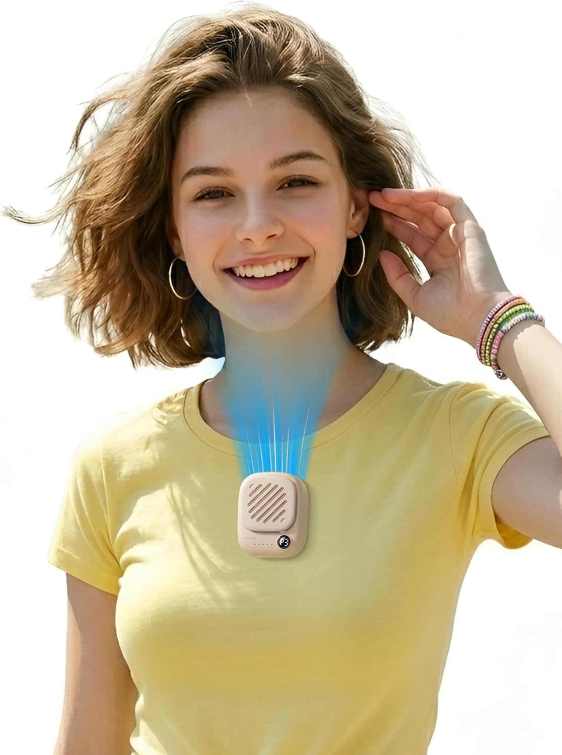 Amazon.com: Aecooly Magnetic Neck Fan, Snap On & Go, Mini Portable ...