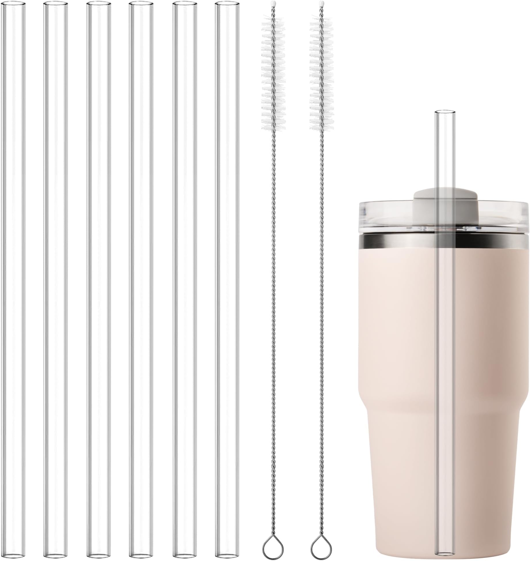 Amazon.com: Soledea 6 Pack Replacement Straws Compatible with 14&20oz ...