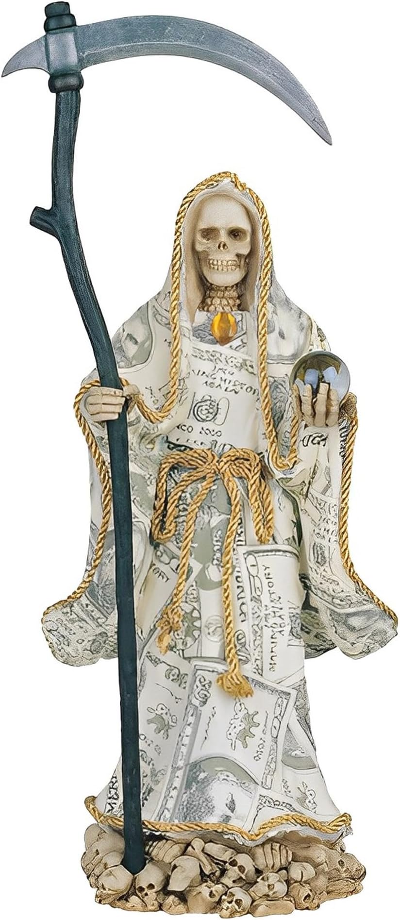 Amazon.com: ICE ARMOR 16" H Santa Muerte Holding Scythe with Money Robe ...
