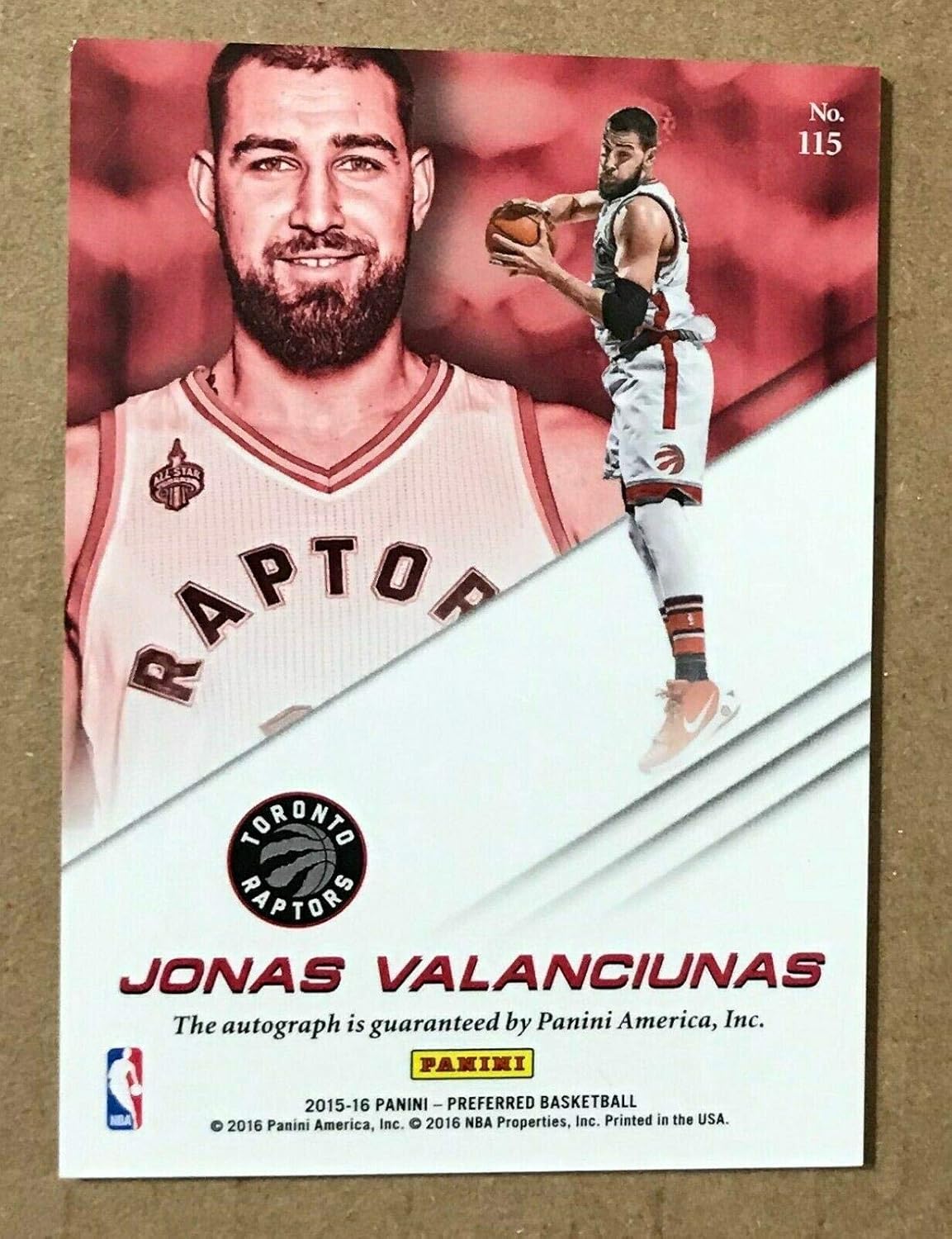 Amazon.com: 2015/16 Panini Preferred Jonas Valanciunas On Card Auto ...