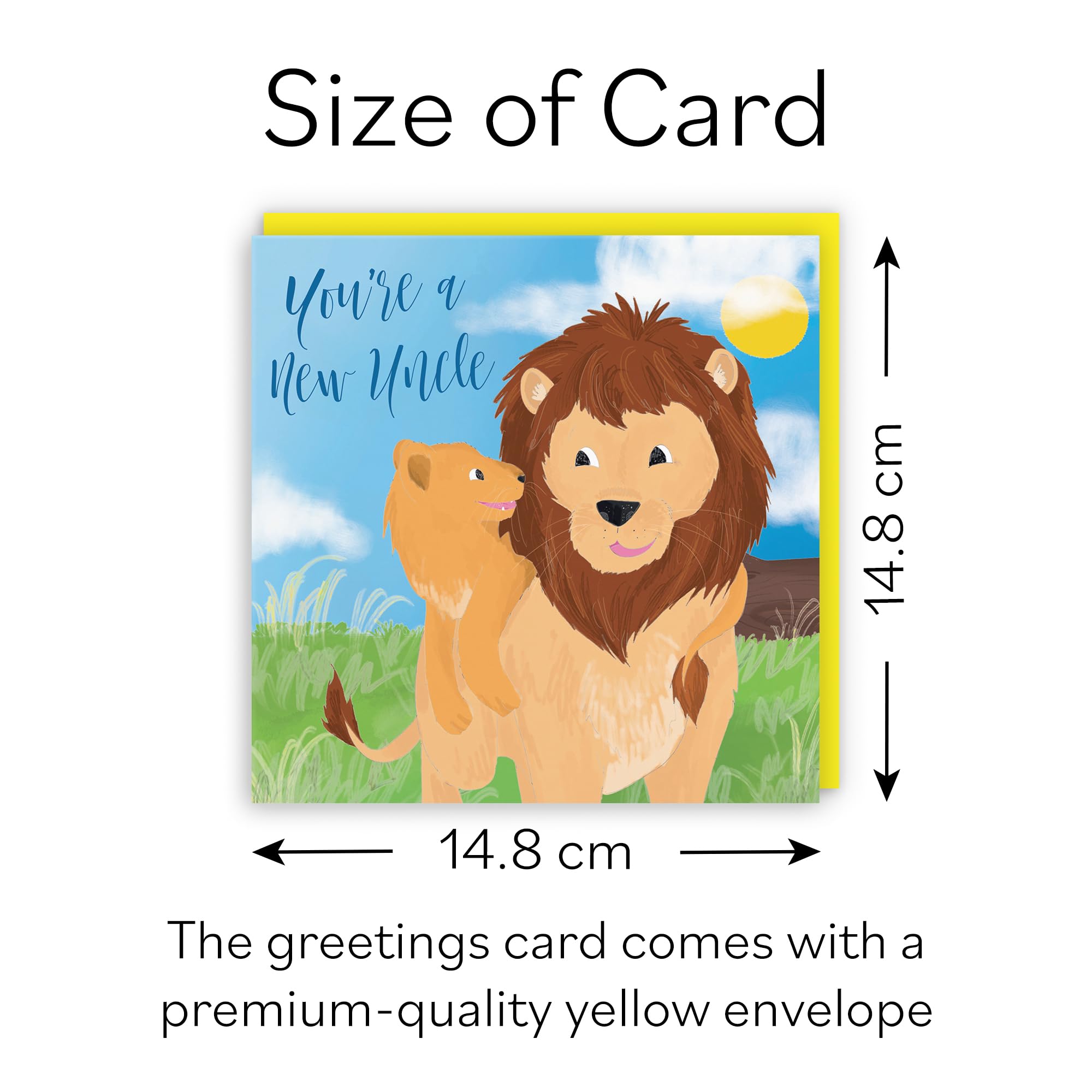 Hunts England – New Uncle Congratulations New Baby Card – Cute Lions ...