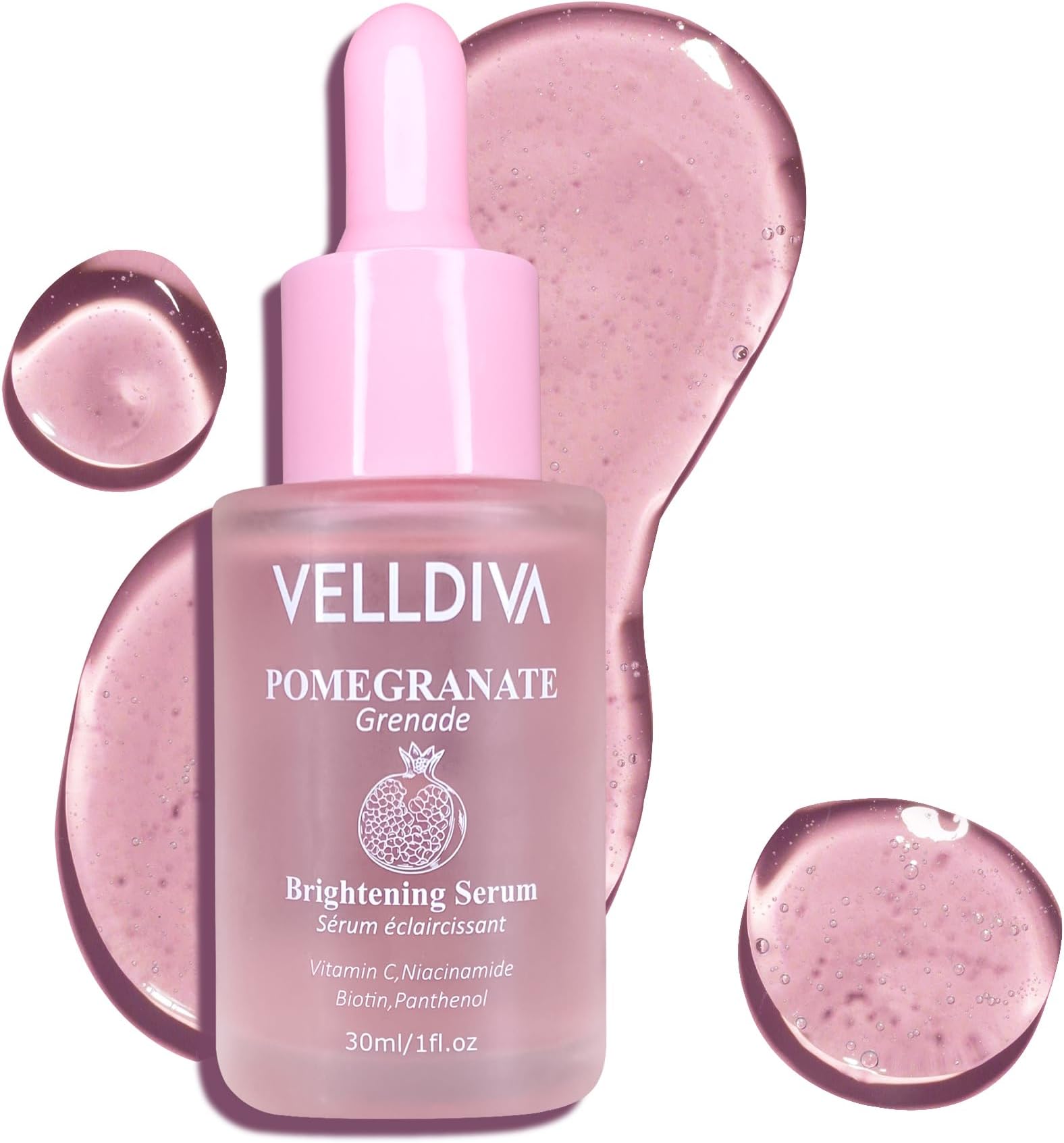 Amazon.com: VELLDIVA Pomegranate Natural Face Serum - Antioxidant-Rich ...