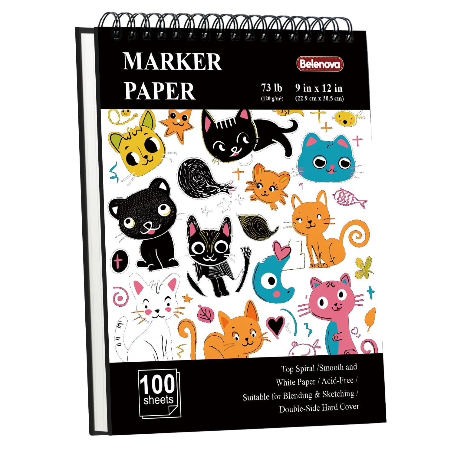 Amazon.com: 9" x 12" Marker Paper Pad, 100 Sheets Marker Paper ...