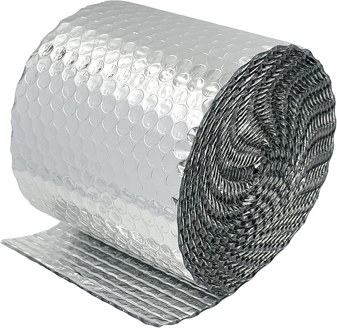 Apragaz Bubble Foil Insulation Roll, 6 in X 25 Ft Reflective Insulation ...