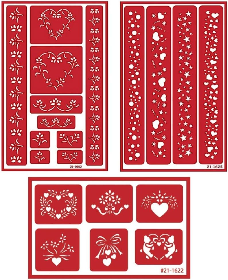 Amazon.com: 2 Reusable Glass Etching Stencils - Etching Letter Stencils ...