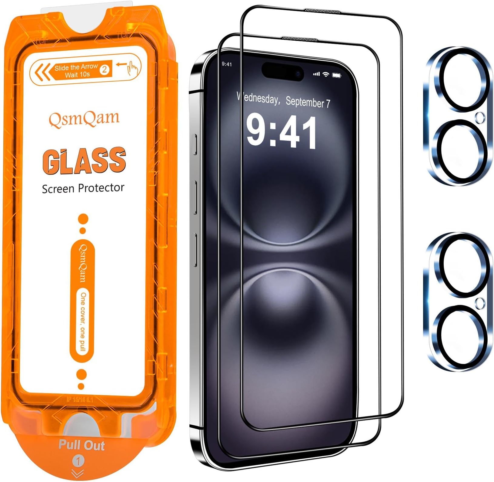 Amazon.com: QsmQam for iPhone 16 Screen Protector + Camera Lens ...