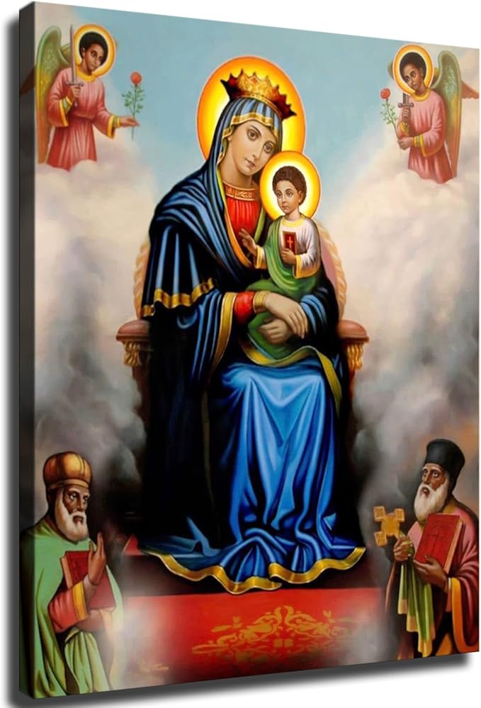 Amazon.com: KJoet Ethiopian Orthodox Our Lady of Glory Poster and Wall ...