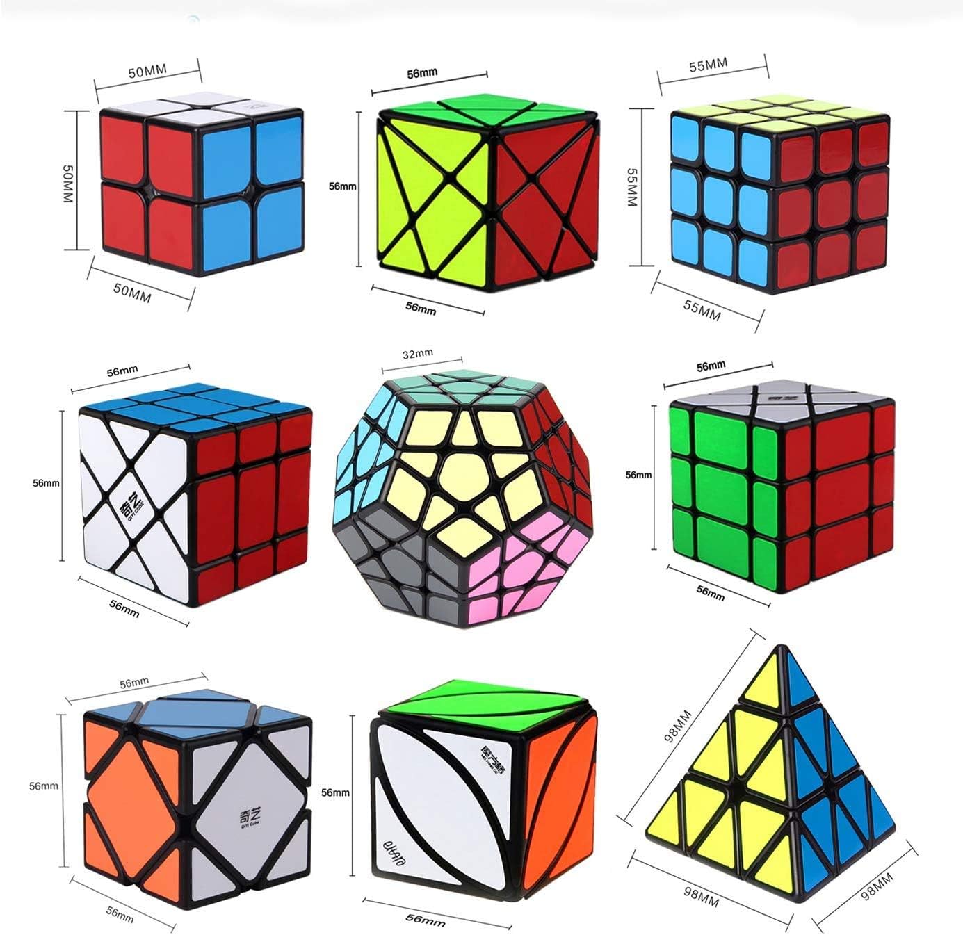 Buy Roxenda Speed Cubes, [10 Pack] Speed Cube Set - 2x2x2 3x3x3 2x2x3 ...