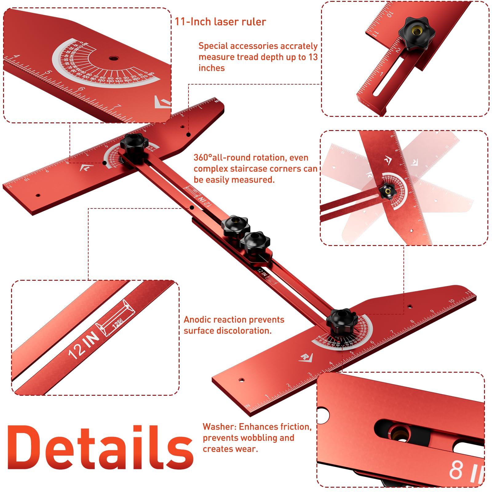 Snapklik.com : Stair Tread Template Tool, Aluminum Stair Tread Jig ...