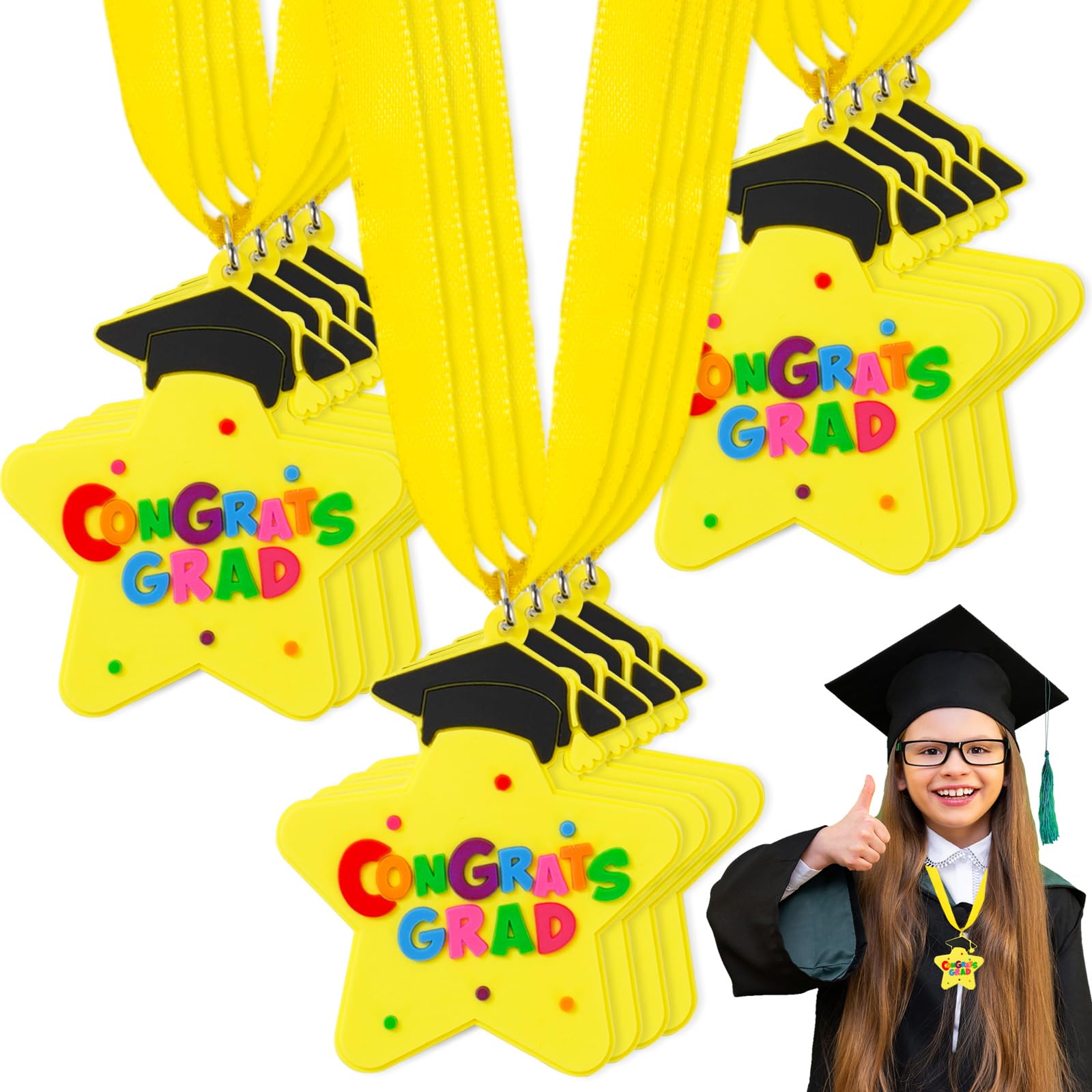 JarThenaAMCS 30Pcs Kindergarten Graduation Medal with Neck Ribbon ...