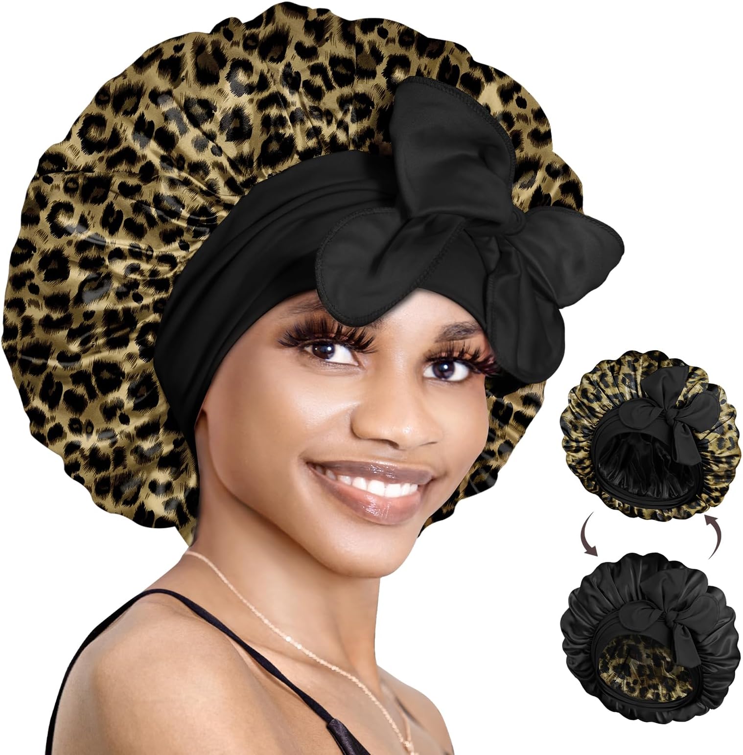 Amazon.com : BONNET QUEEN Silk Bonnet for Sleeping Women Hair Bonnet ...