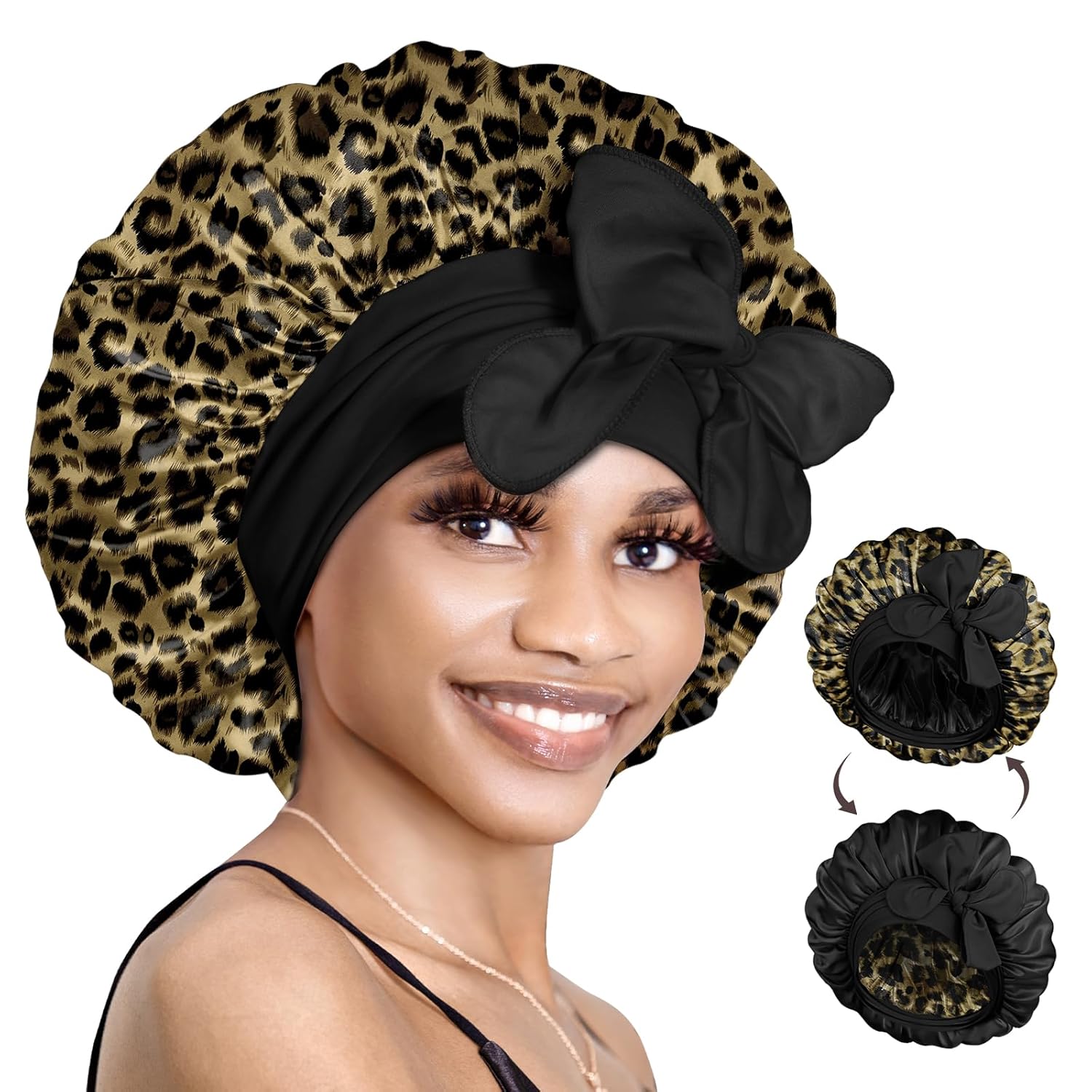 Amazon.com : BONNET QUEEN Silk Bonnet for Sleeping Women Hair Bonnet ...