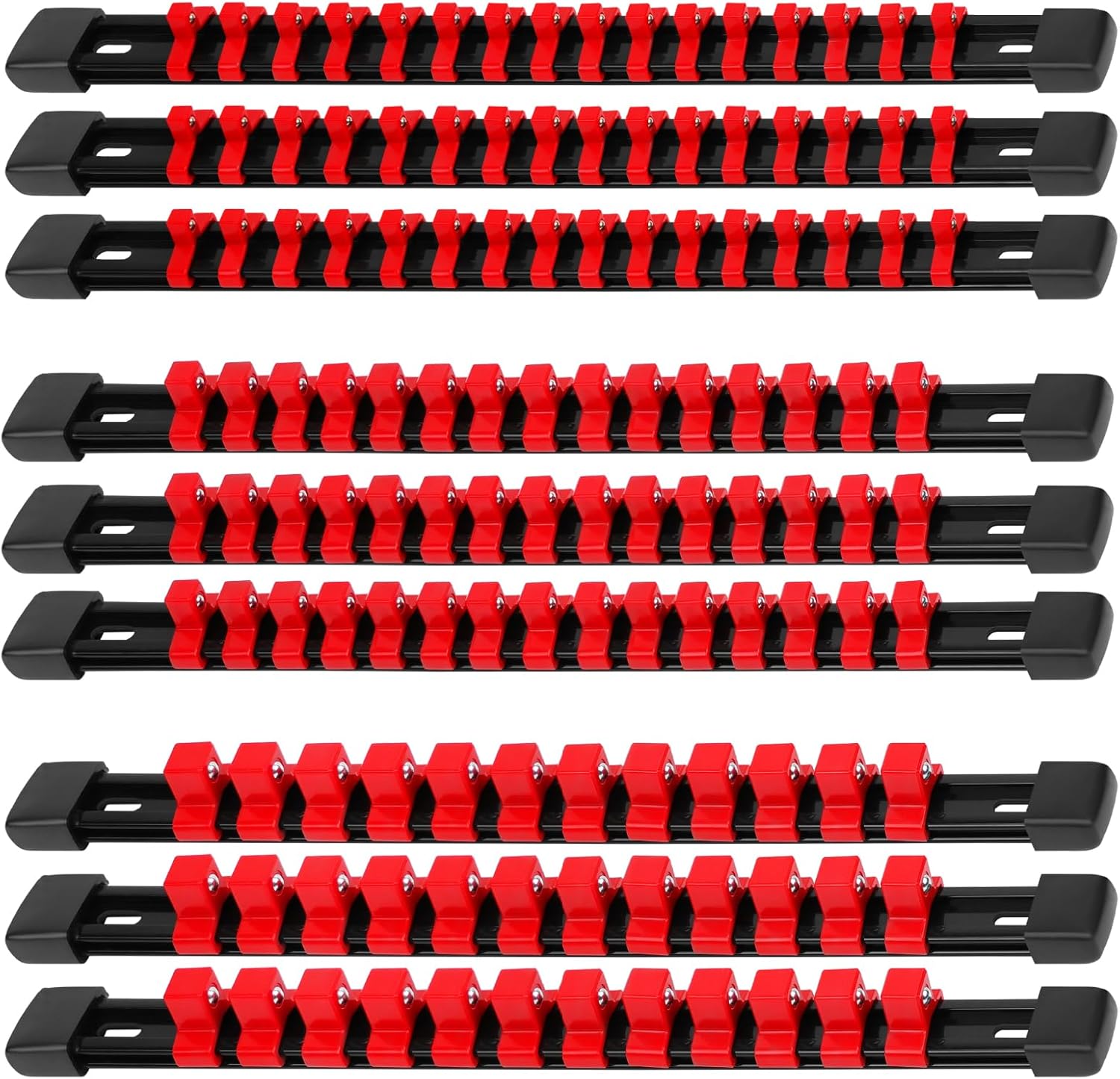 Amazon.com: Socket Organizer Set 9-piece, 1/4-Inch x 48 Clips, 3/8-Inch ...