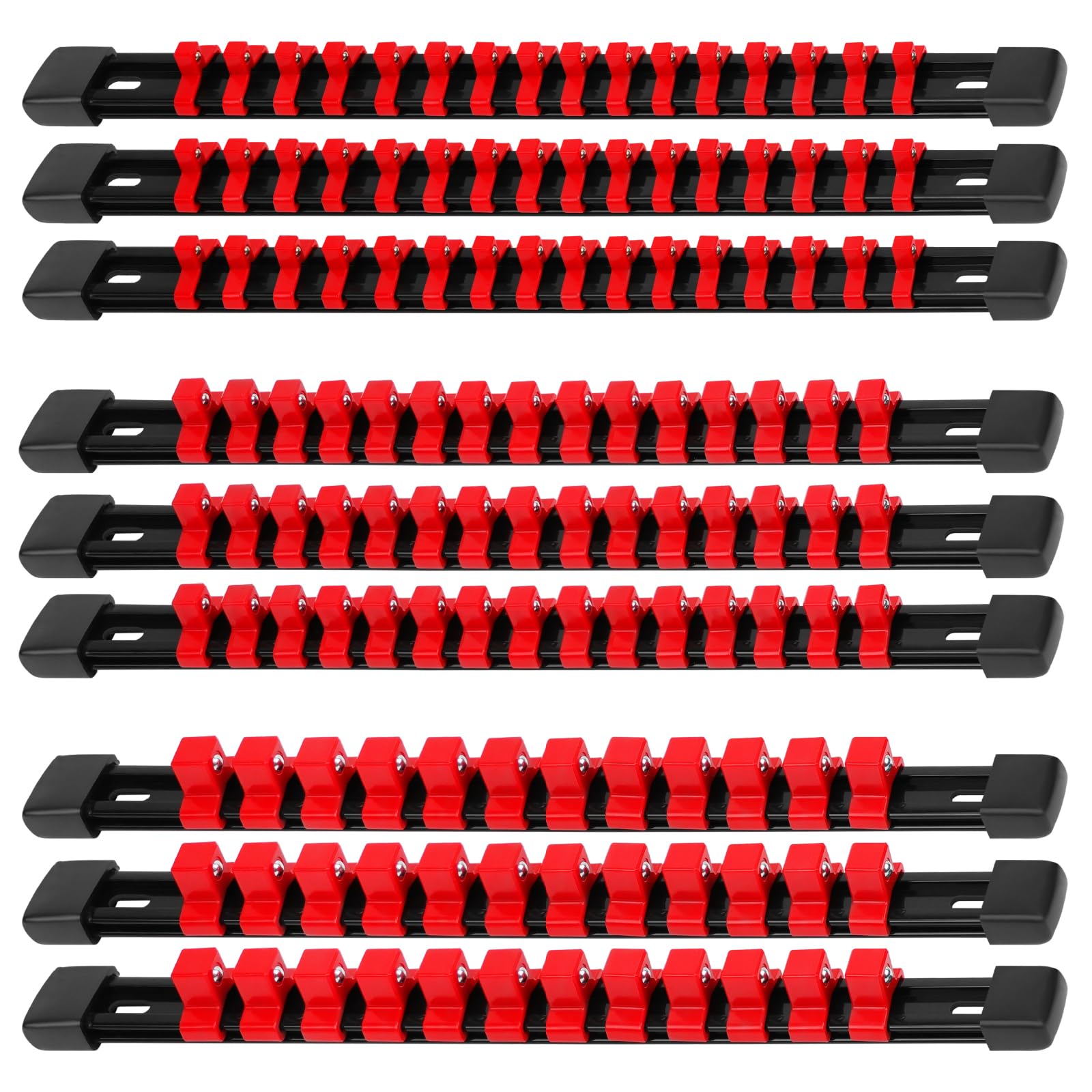 Amazon.com: Socket Organizer Set 9-piece, 1/4-Inch x 48 Clips, 3/8-Inch ...