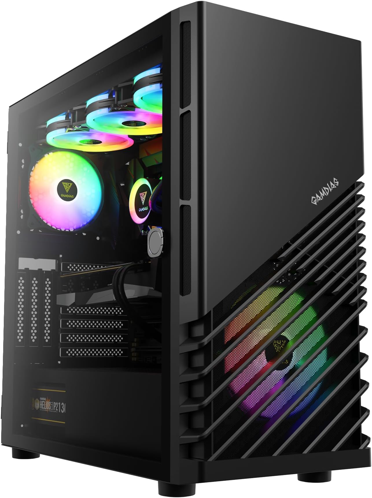 GAMDIAS Gaming PC Case, ATX Mid Tower Computer Case, Side Tempered ...