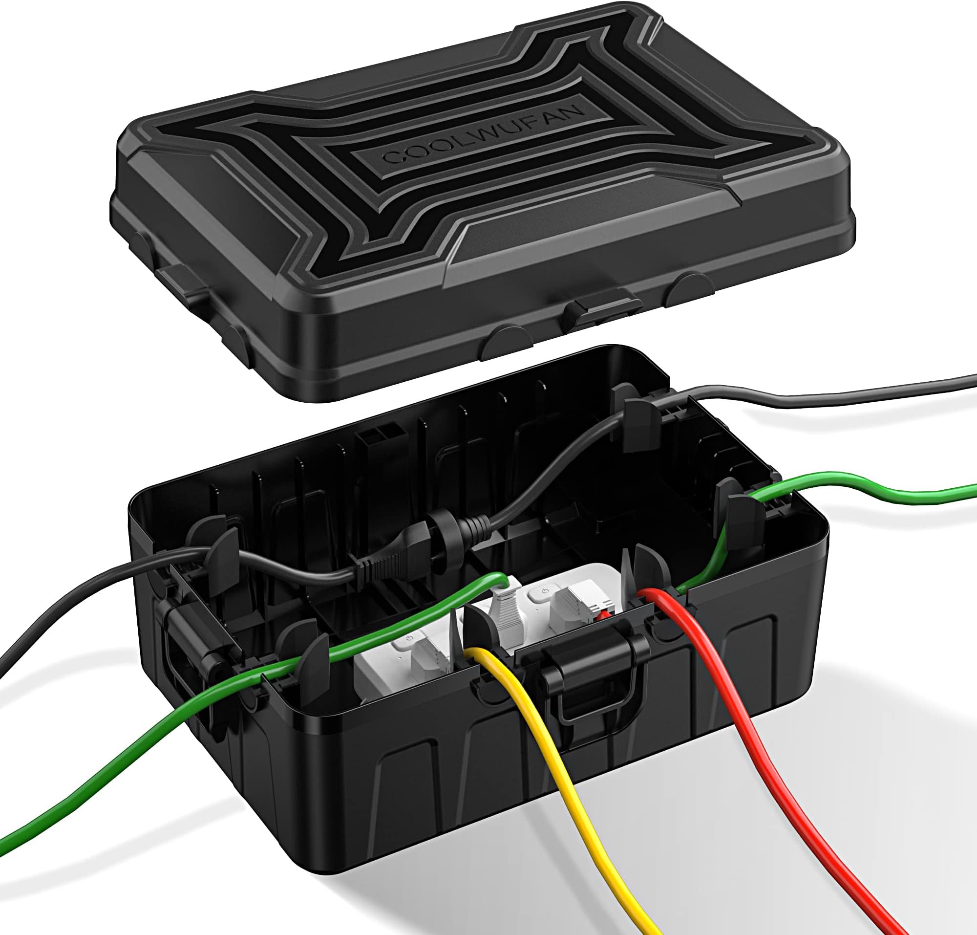 MASTERPLUG Weatherproof Cord Protector Box - Outdoor Waterproof Plastic ...