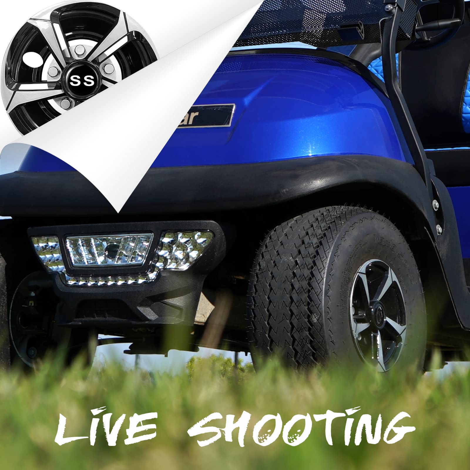 Snapklik.com : SAMXOMAP Golf Cart SS Wheel Covers Hub Caps For EZGO ...