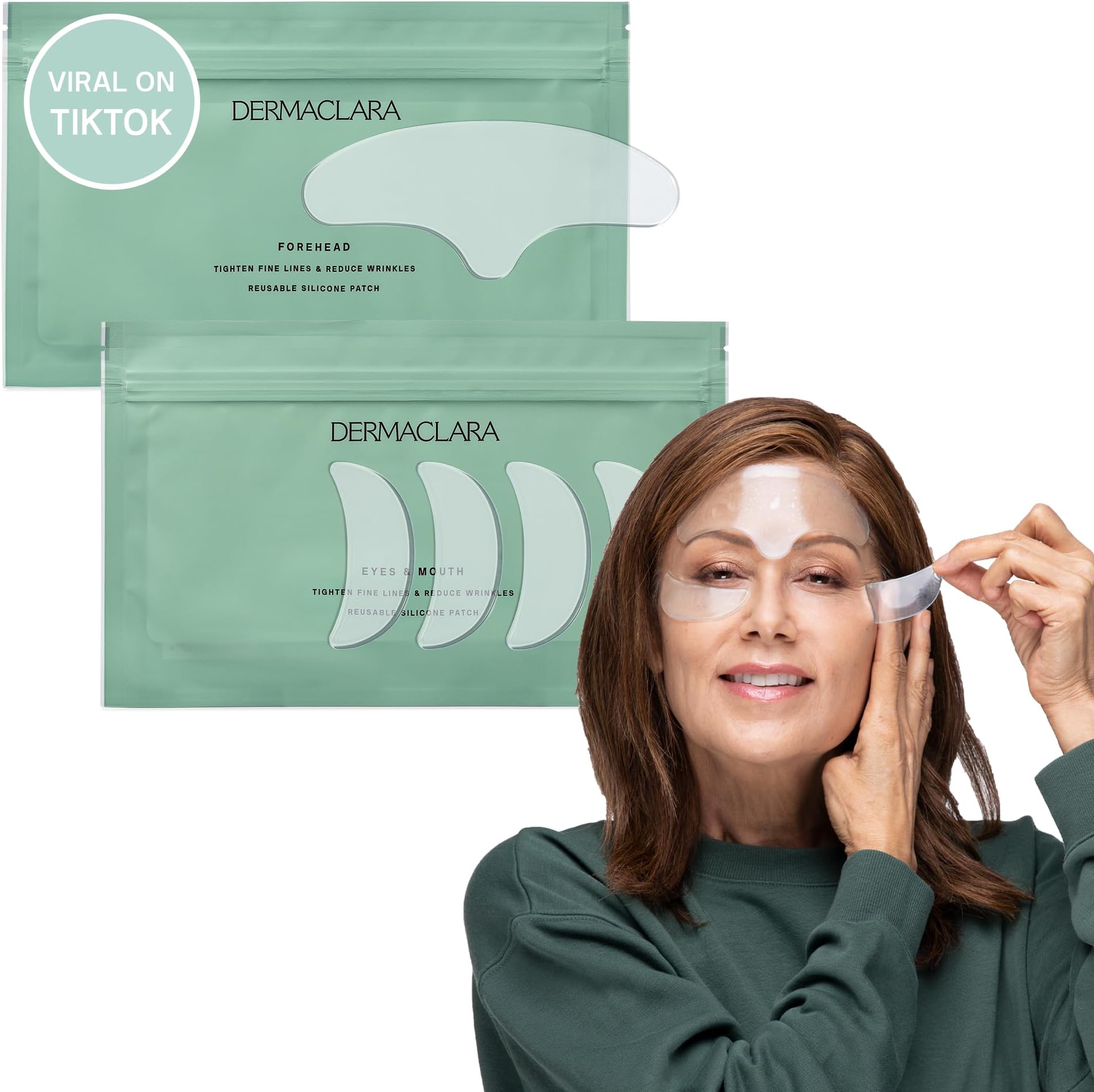 Amazon.com: Dermaclara Silicone Facial Patches - Anti-Wrinkle Face ...