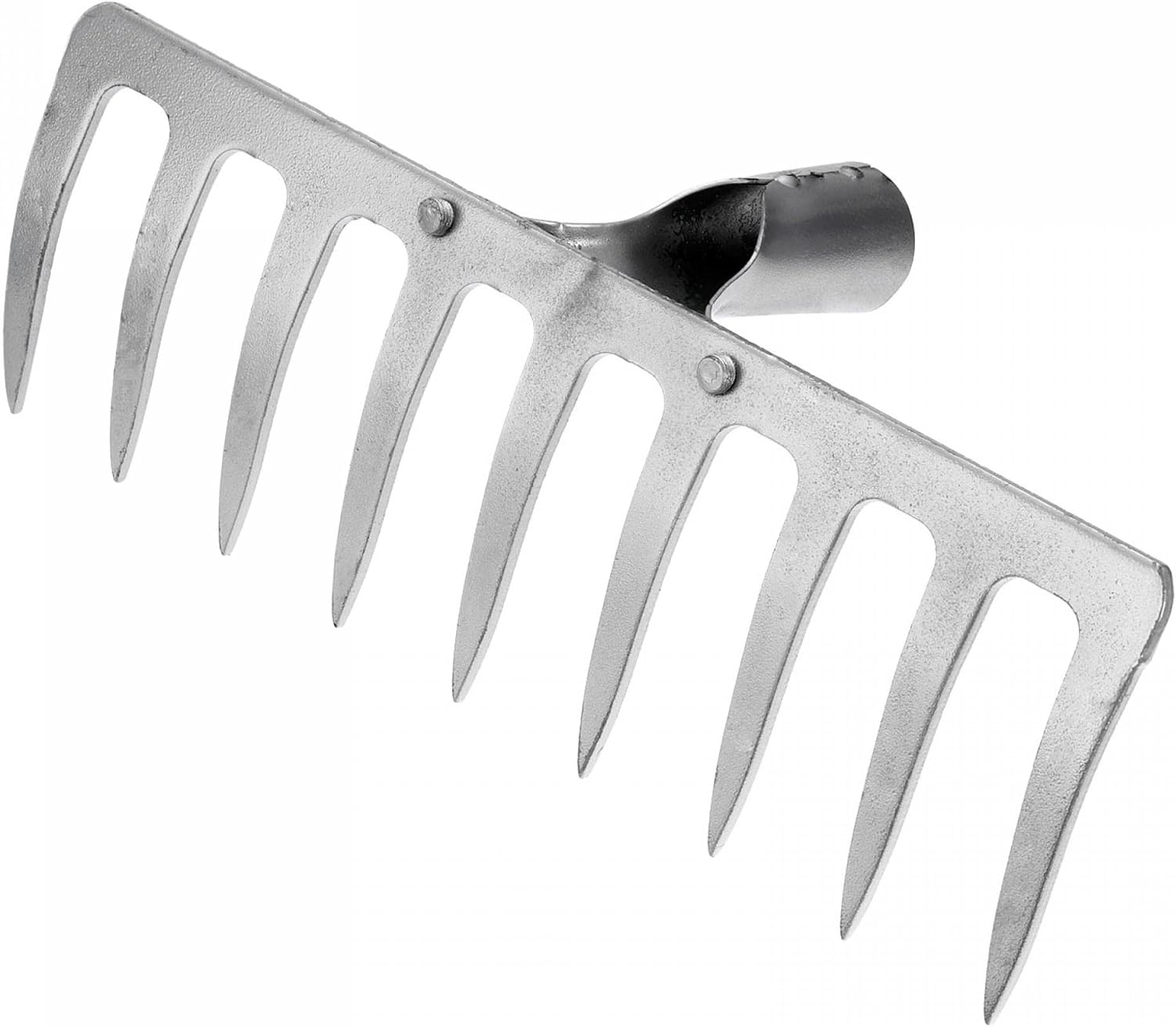 Amazon.com : uxcell 9 Teeth Garden Rake Head, Galvanized Manganese ...
