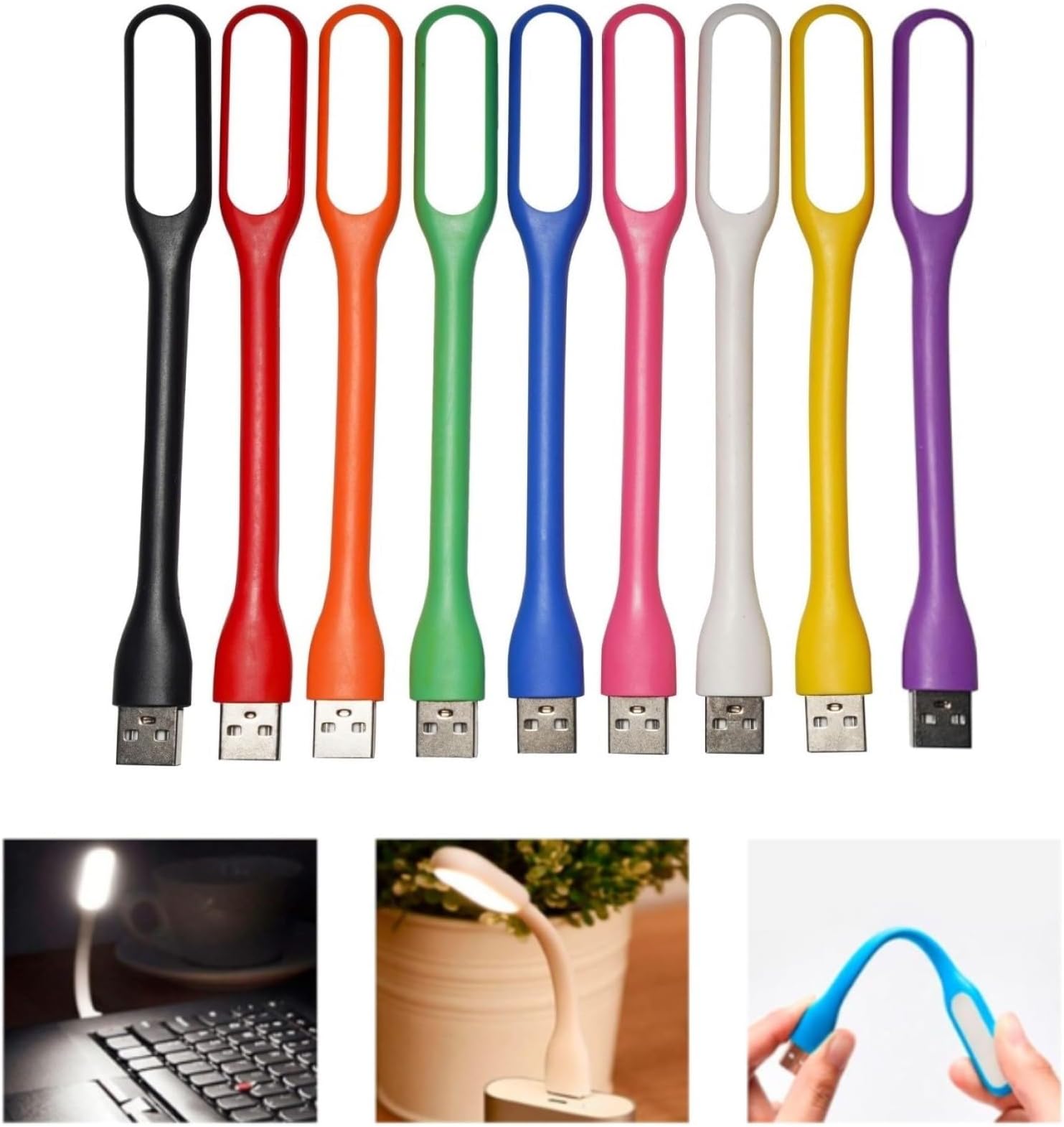 USB-Licht,Mini USB-LED-Licht-Lampe,Flexible USB LED Licht,3 Stück USB ...