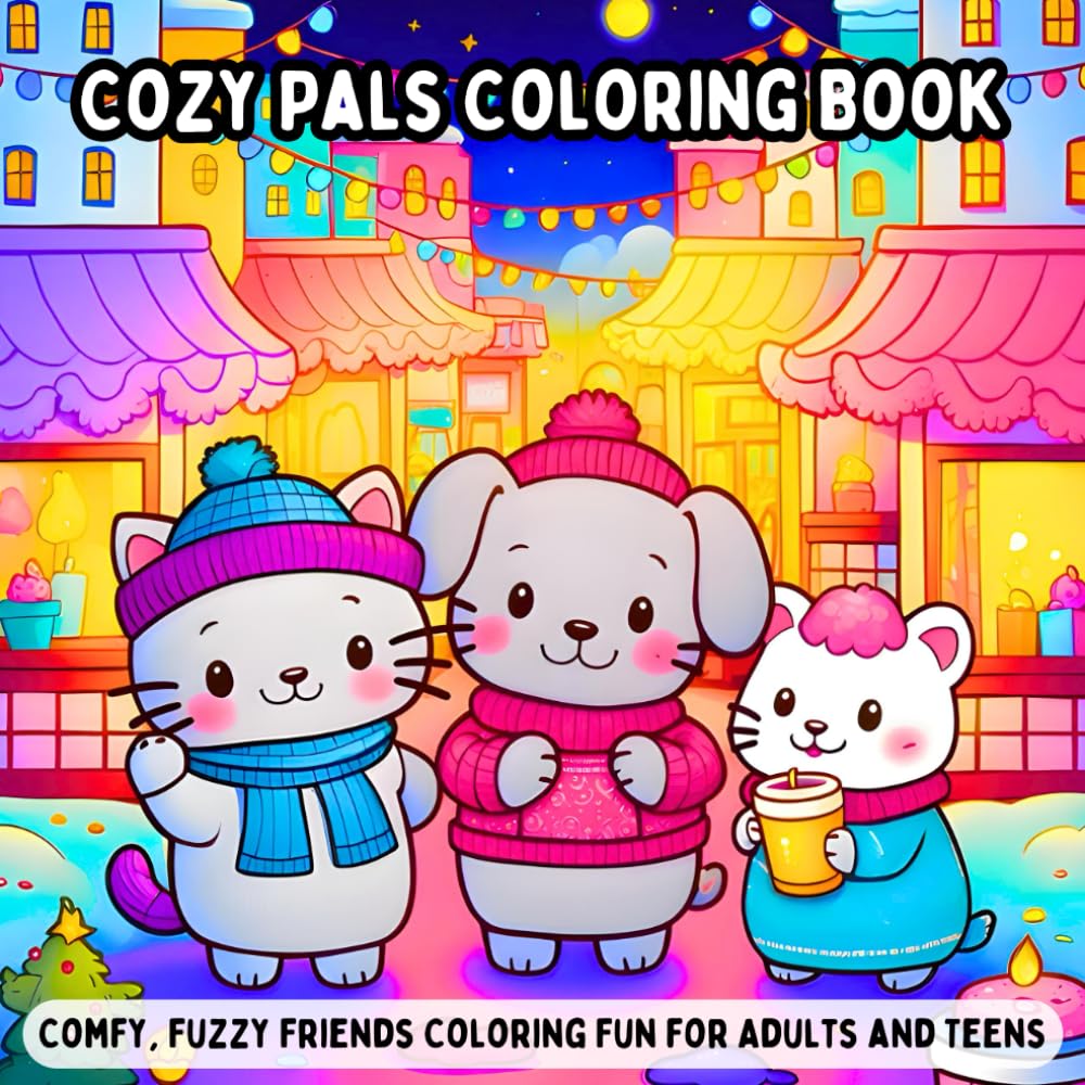 Amazon | Cozy Pals Coloring Book: Comfy, Fuzzy Friends Coloring Fun for ...