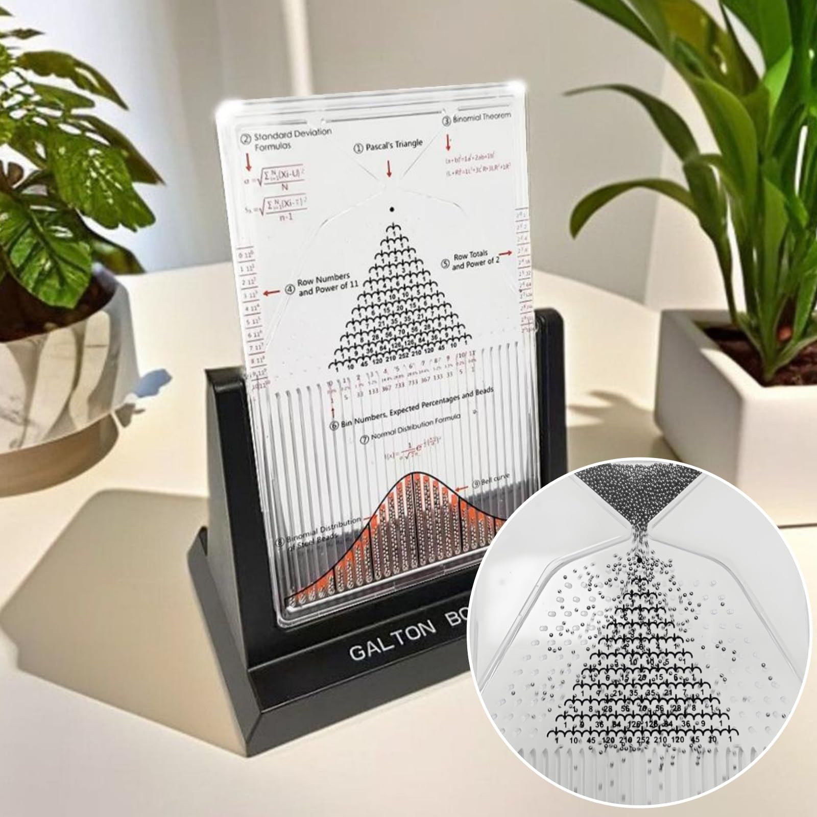 Snapklik.com : Desk Galton Board, Probability Demonstration Model