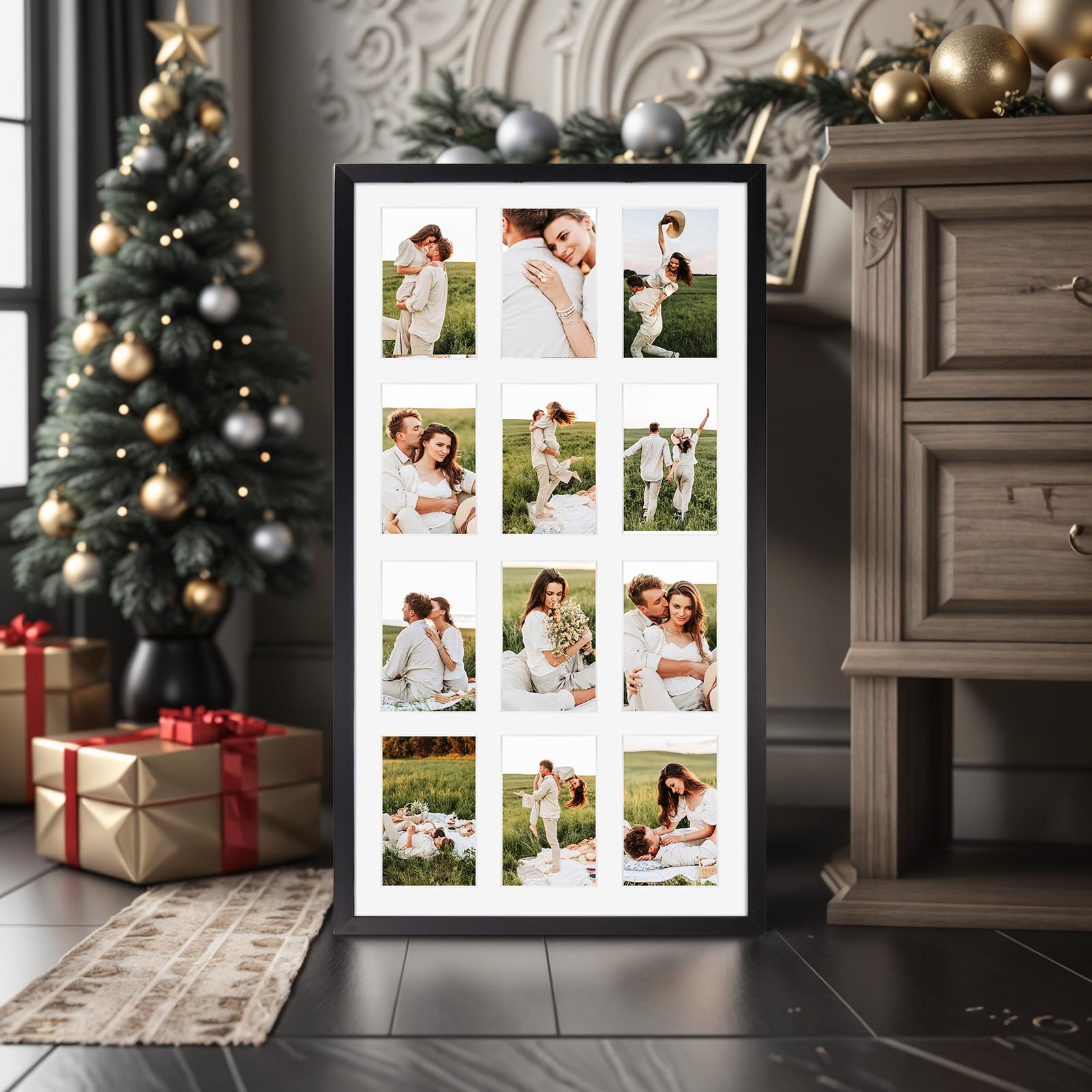 Snapklik.com : SPEPLA 12 Opening 4x6 Black Collage Picture Frames Set ...
