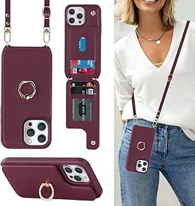 Amazon.com: Lipvina for iPhone 13 Pro Max/iPhone 12 Pro Max Case with Card Holder for Women ...