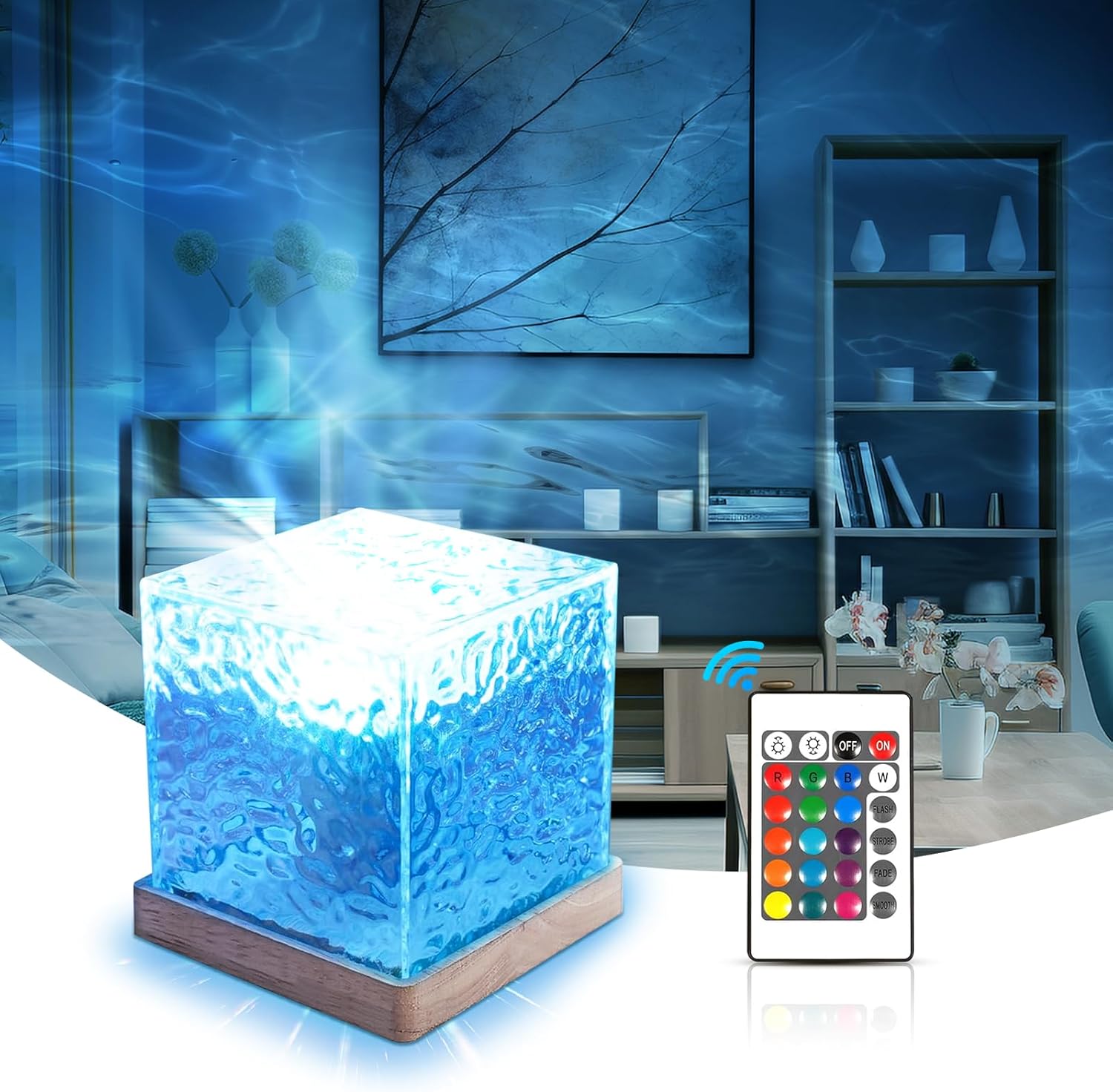 Ocean Wave Projector Light, Northern Lights Lamp with 16 RGB Colors, 30 ...