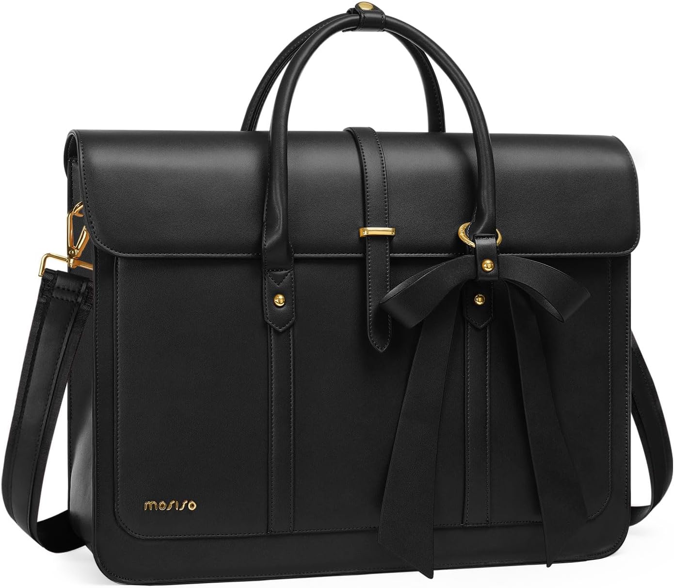 Amazon.com: MOSISO Laptop Bag for Women, 15-15.6 inch PU Leather Laptop ...