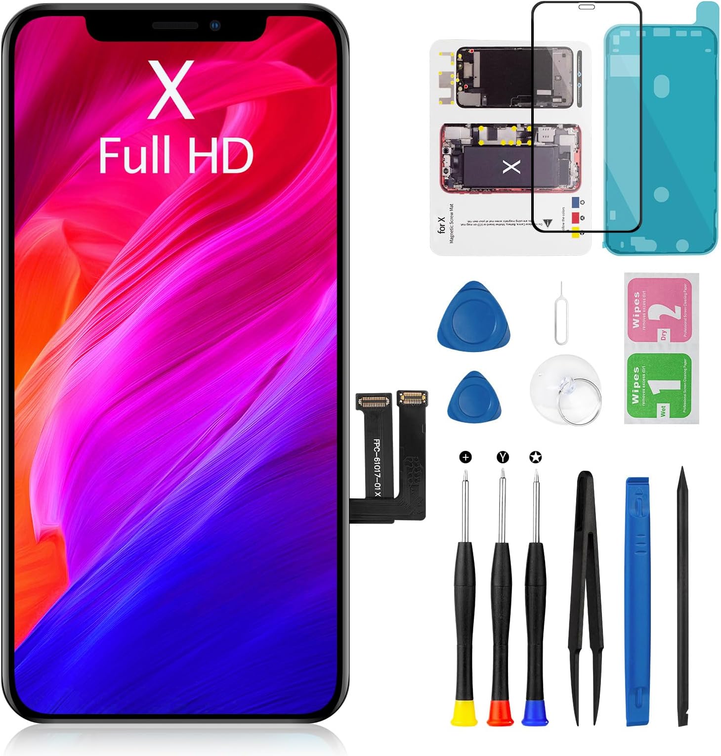 Amazon.com: for iPhone X Screen Replacement 5.8 Inch COF FHD Display 3D ...