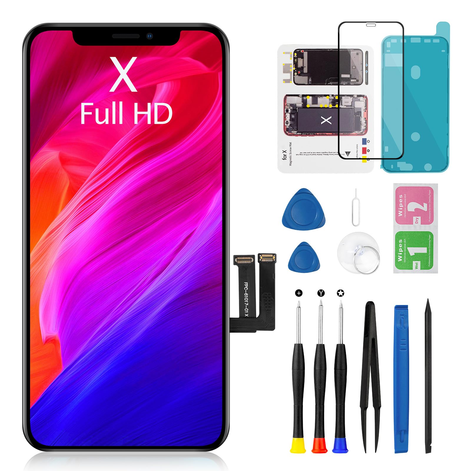Amazon.com: for iPhone X Screen Replacement 5.8 Inch COF FHD Display 3D ...