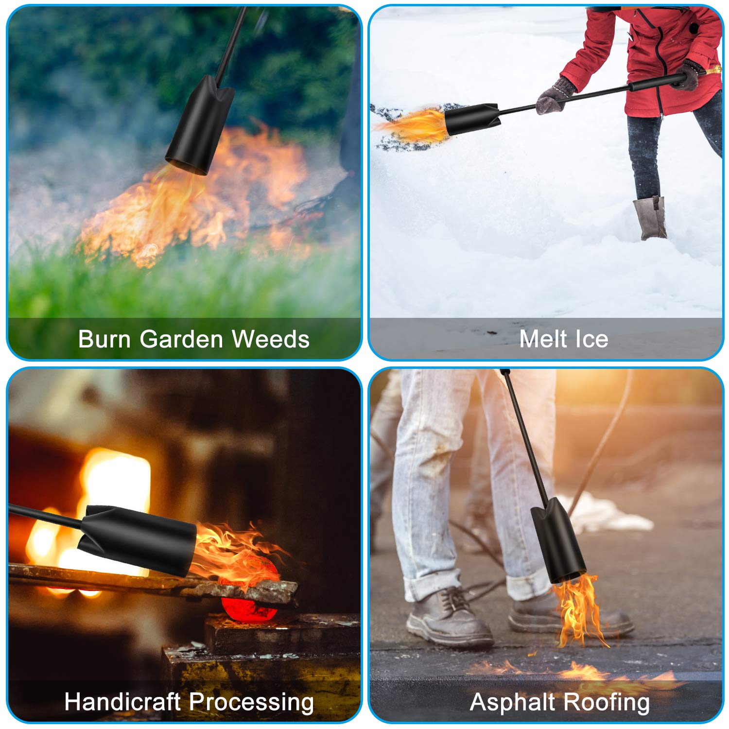 Propane Flamethrower IGNIGHTER Weed Burner Torch - 35 Inch With Piezo ...