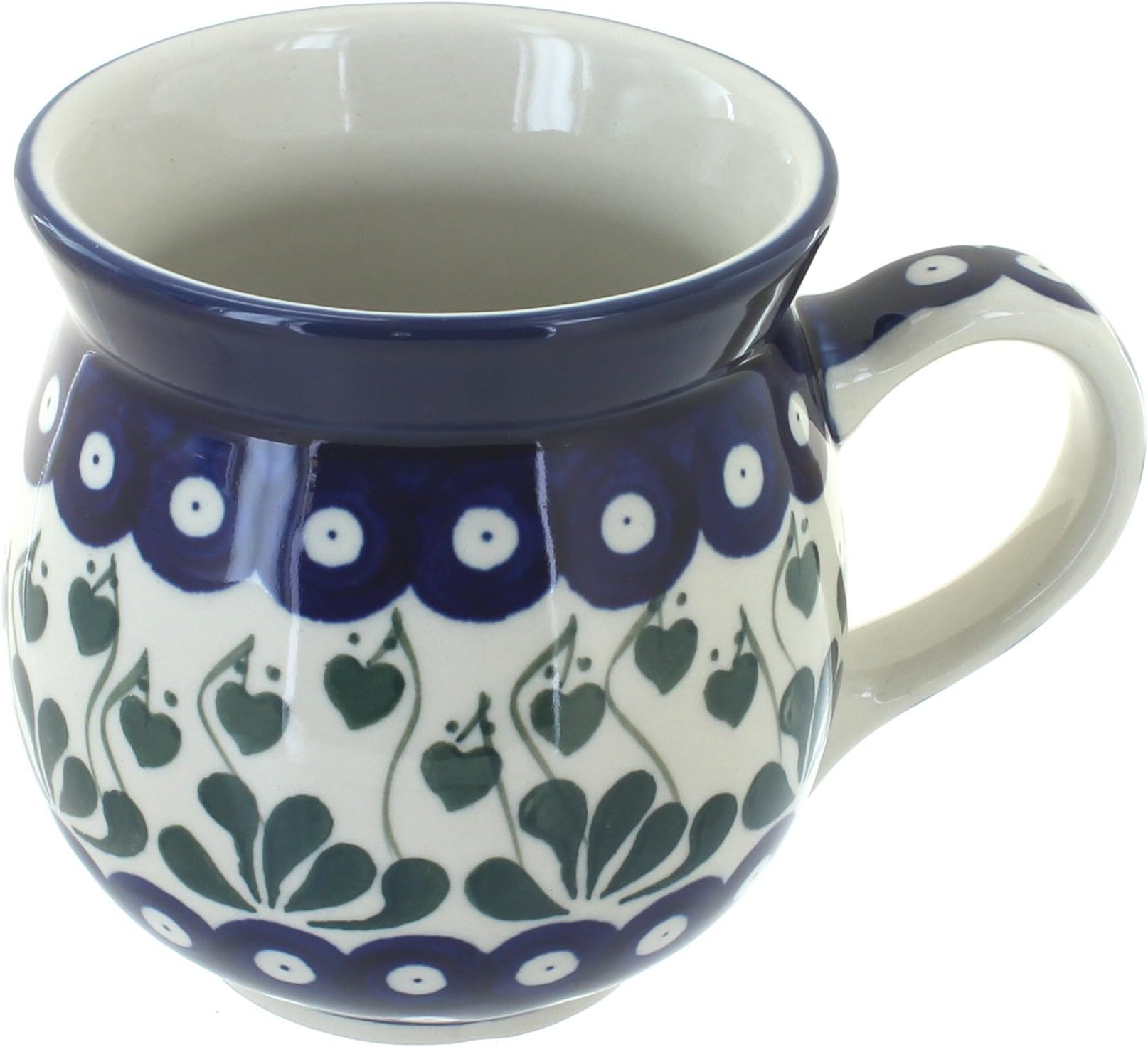 Amazon.com | Authentic Polish Pottery Bubble Mug 8 oz in Maraschino ...