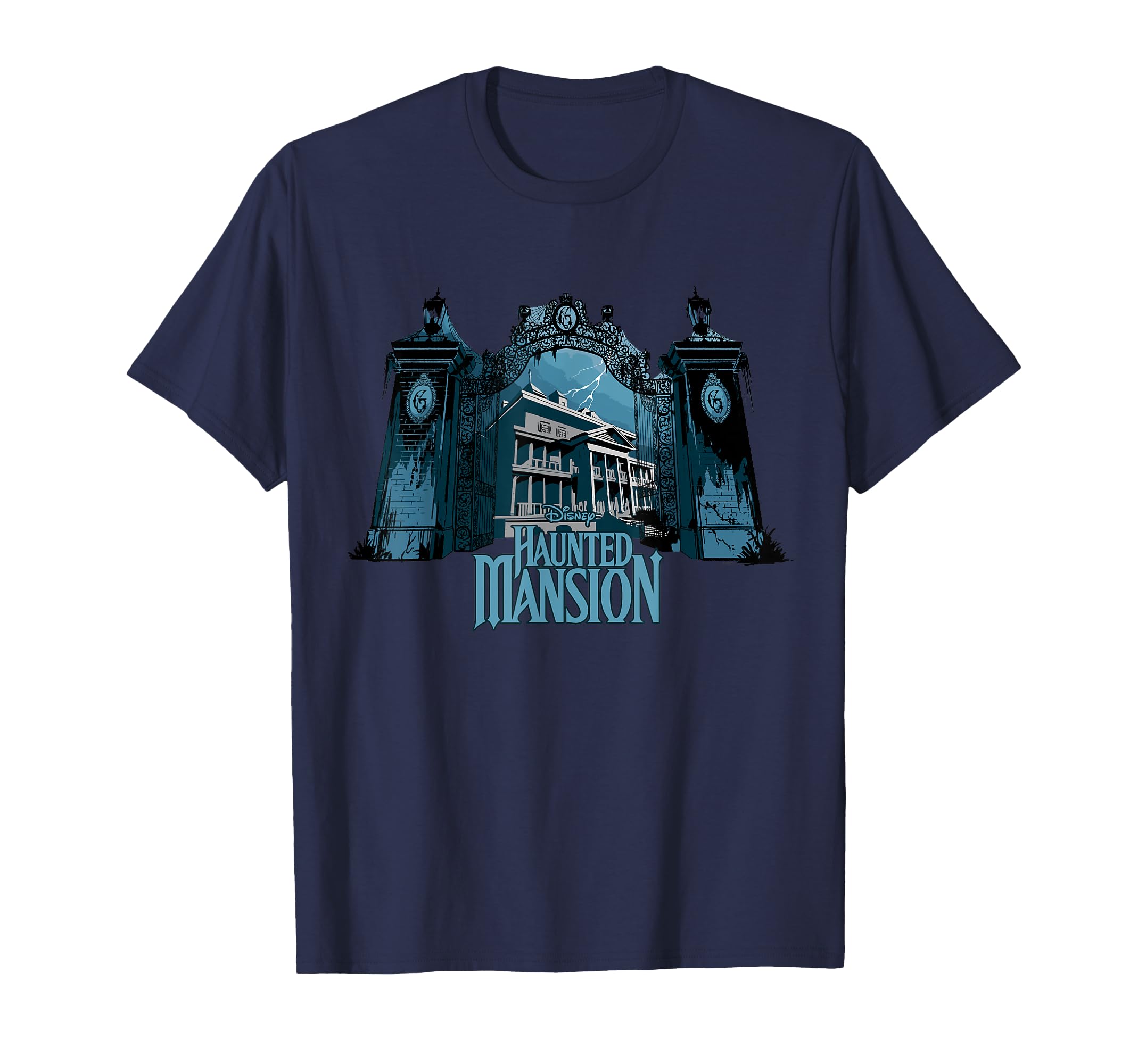 Amazon.com: Disney Haunted Mansion Movie Gracey Manor Gates T-Shirt ...