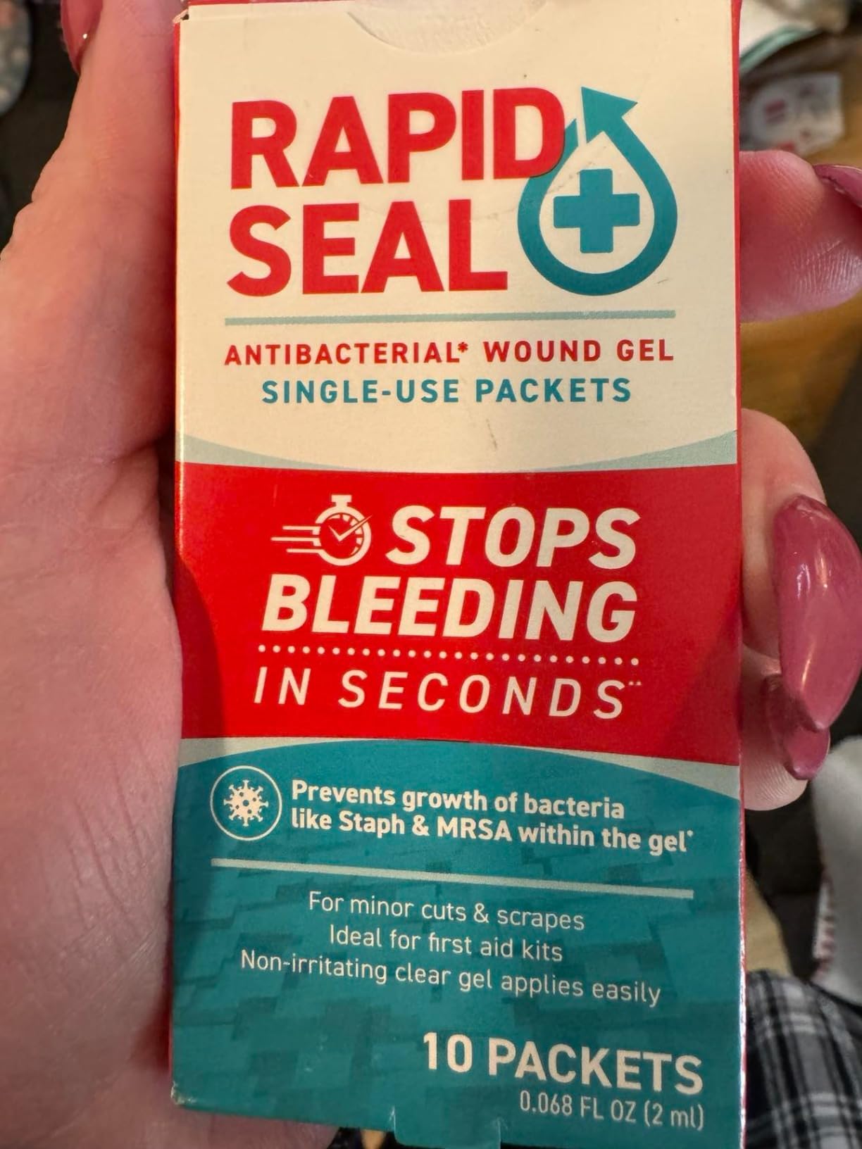 Amazon.com: Rapid-Seal Wound Gel Single Use Packets 10ct | Stops Bleeding in Seconds, for Minor ...