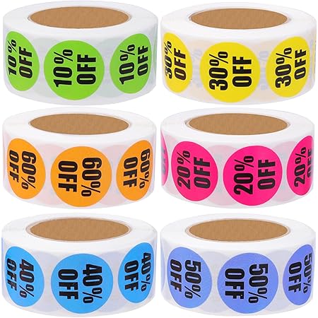 Amazon.com : 50 Percent Off Stickers,Price Stickers for Retail Store 3/ ...