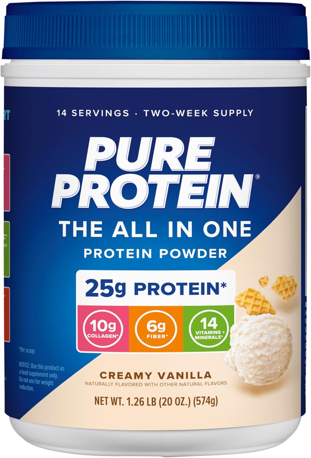 Amazon.com: Pure Protein All-In-One Powder, Vanilla - Whey & Collagen ...
