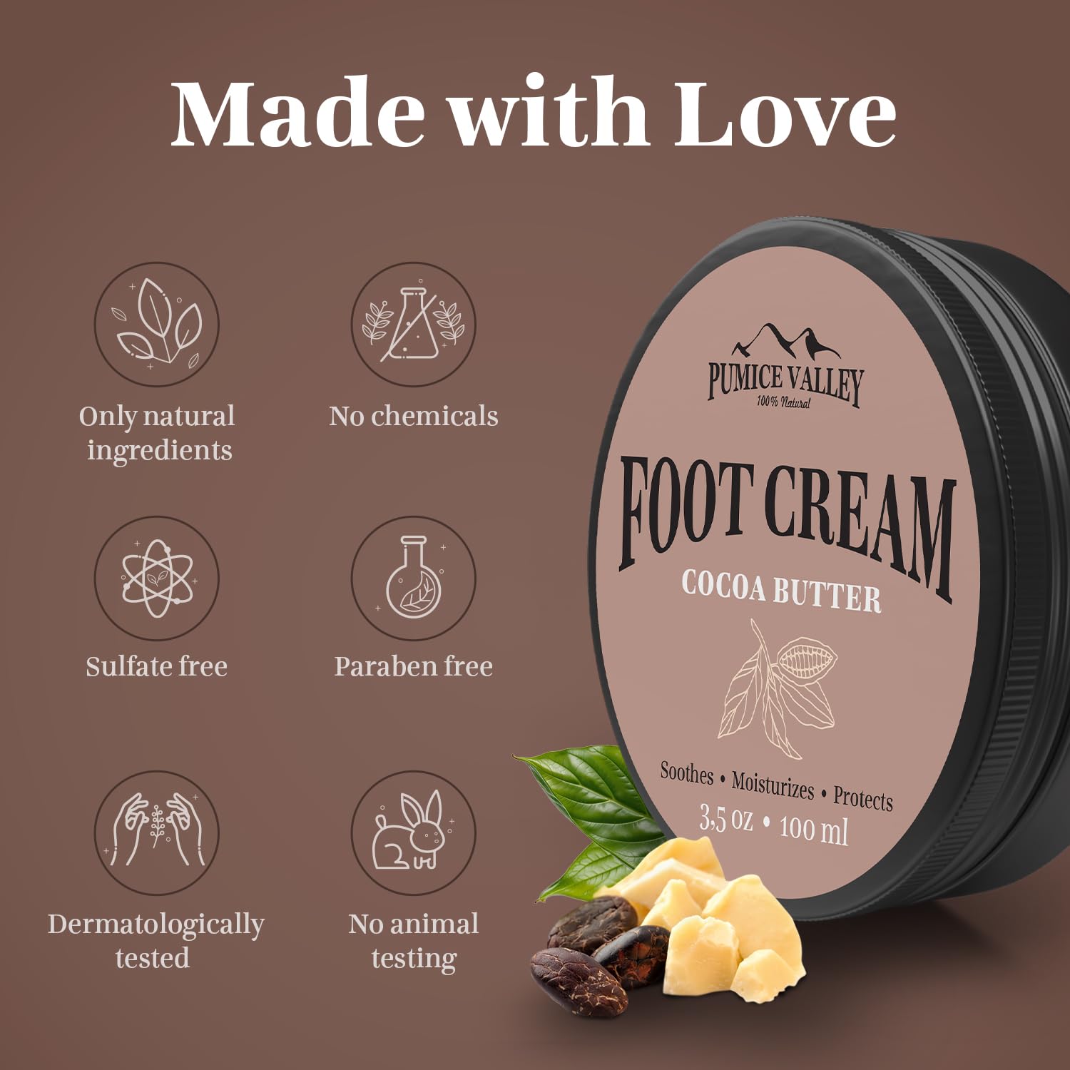 Snapklik.com : Pumice Valley Foot Balm Cream For Dry Cracked Heels And Feet
